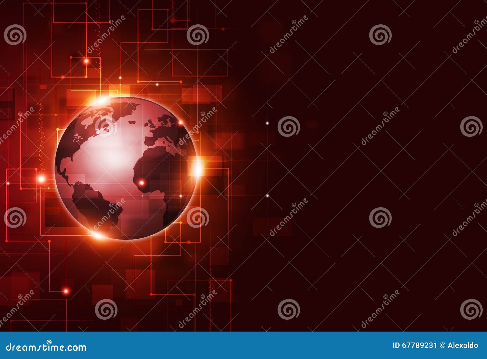 Abstract Communication Red Background Stock Illustration - Illustration ...
