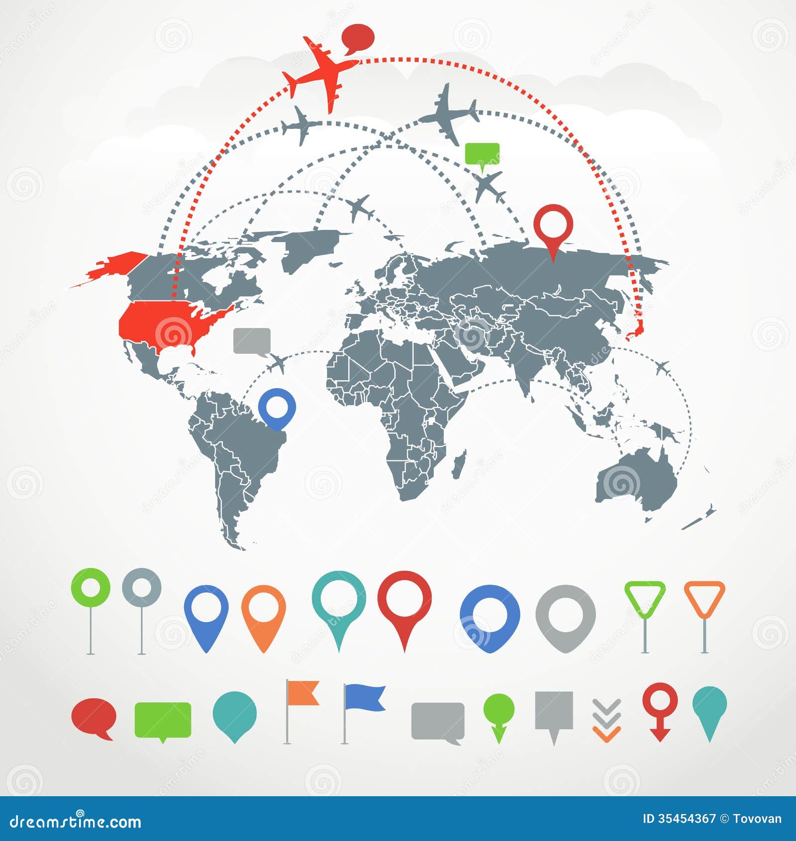 Abstract Communication Scheme Stock Vector - Illustration of direction ...