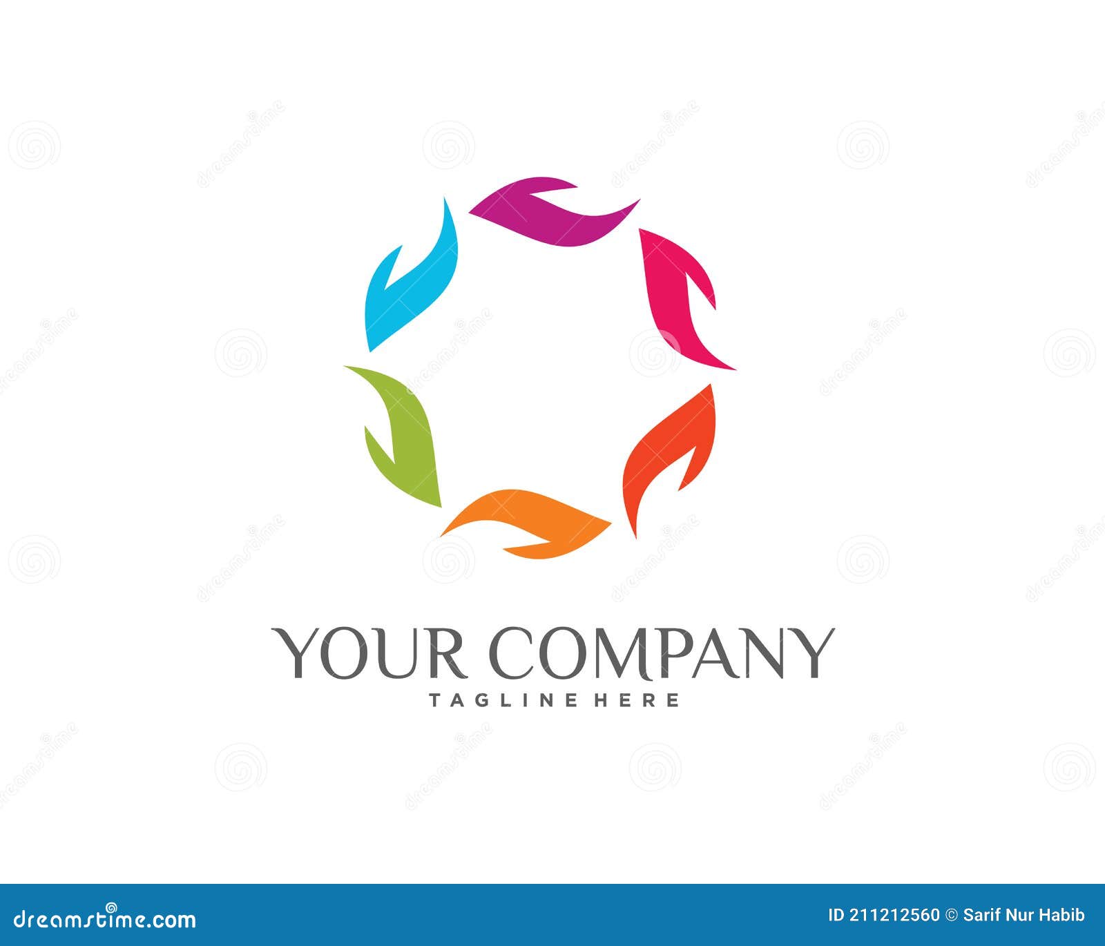 Abstract Community Logo Design Template Stock Vector - Illustration of ...
