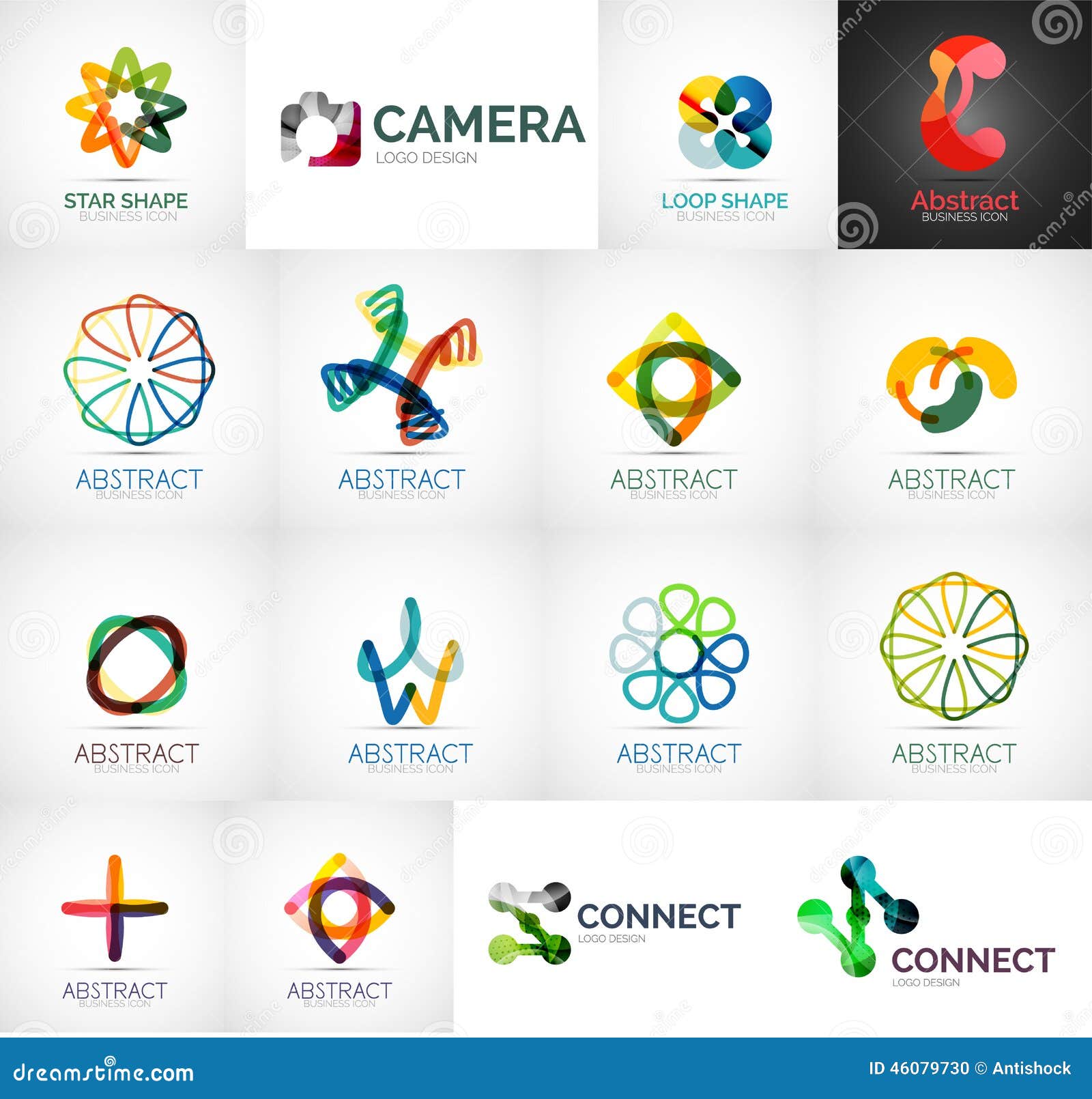 Abstract Company Logo Vector Collection Stock Vector - Illustration of ...