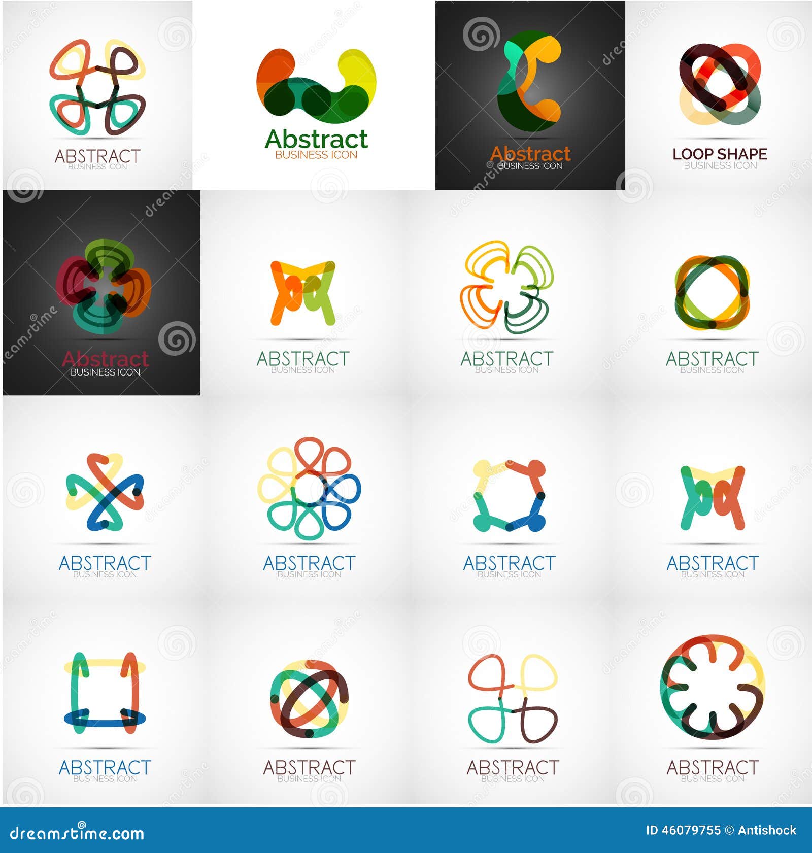 Abstract Company Logo Vector Collection Stock Vector - Illustration of ...