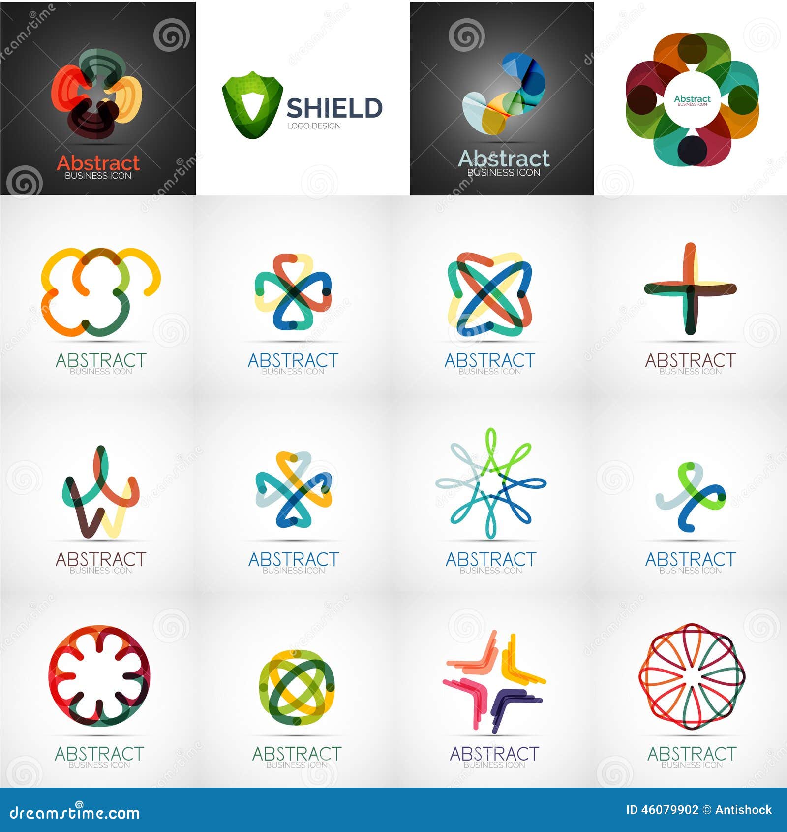 Abstract Company Logo Vector Collection Stock Vector - Illustration of ...