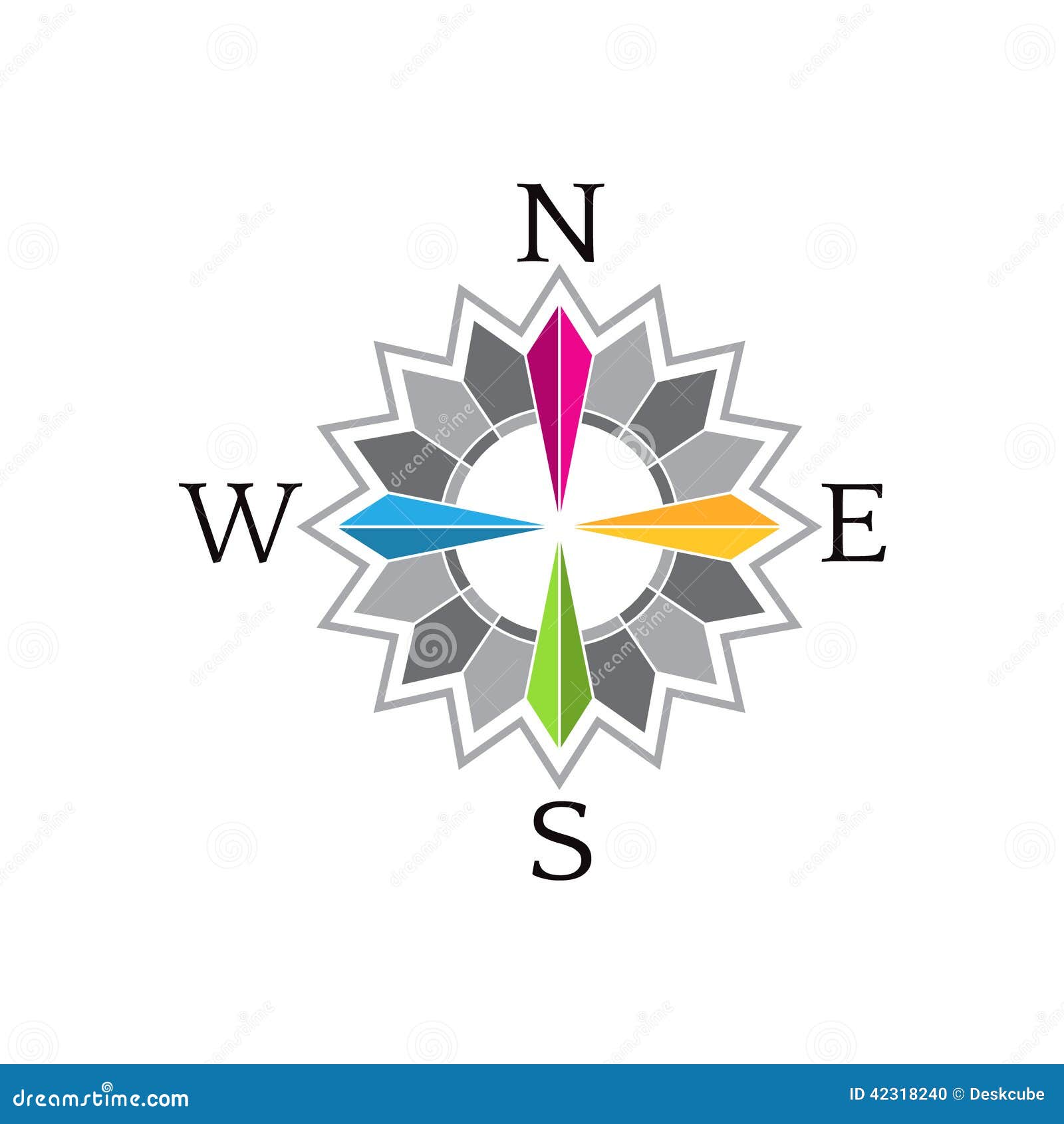 Abstract Compass Rose Image Logo Stock Vector - Illustration of design ...