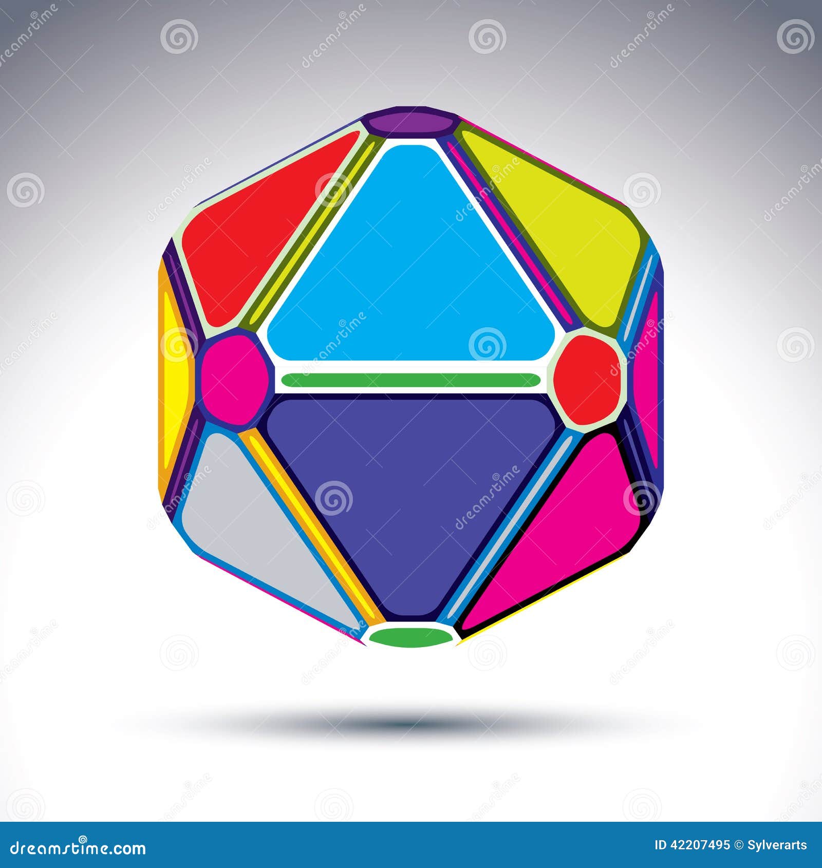 Abstract Complex 3d Ball with Treasure Effect. Bright Sphere Wit Stock ...