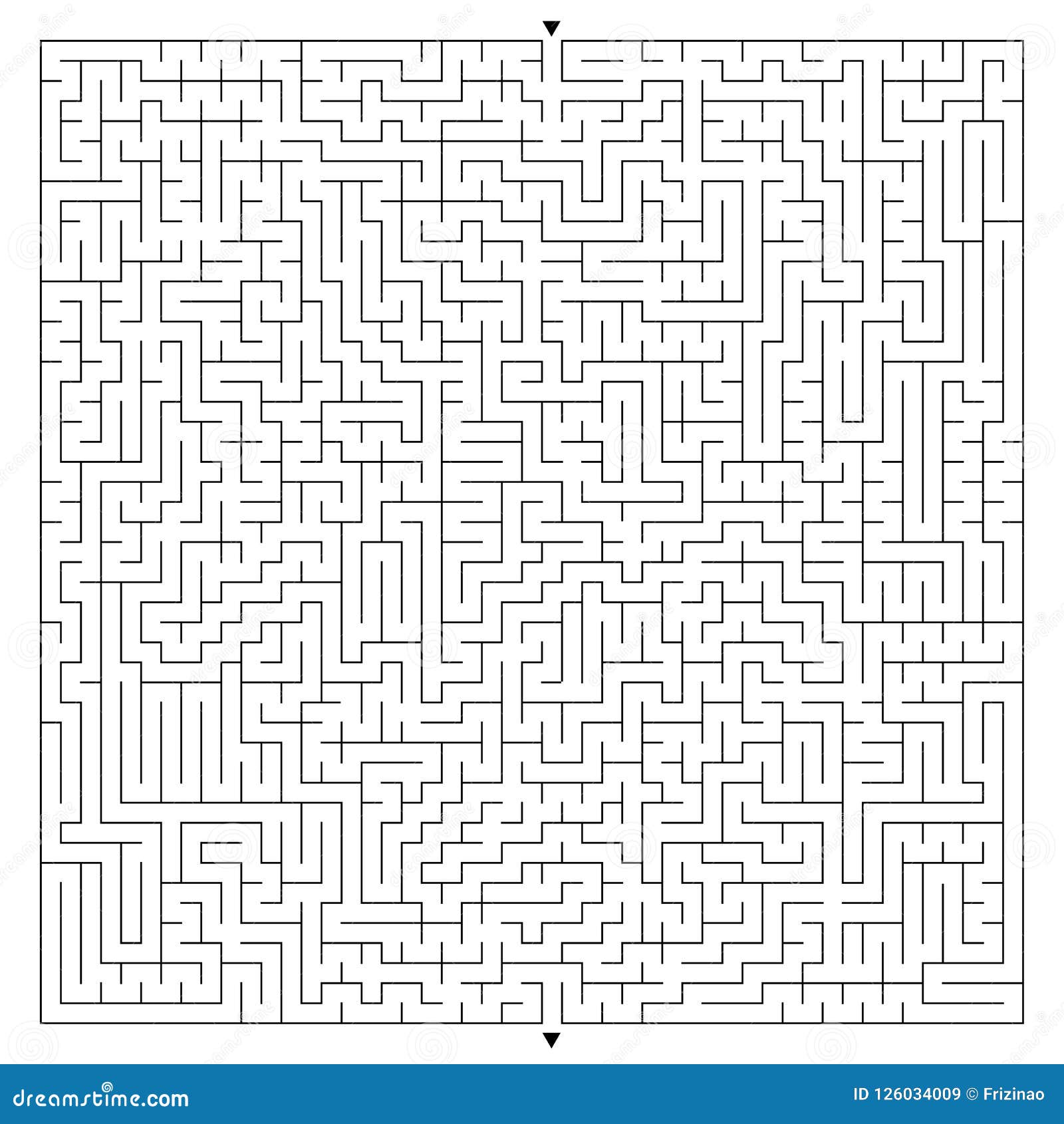 Abstract Complex Square Maze With Entrance And Exit. An Interesting ...
