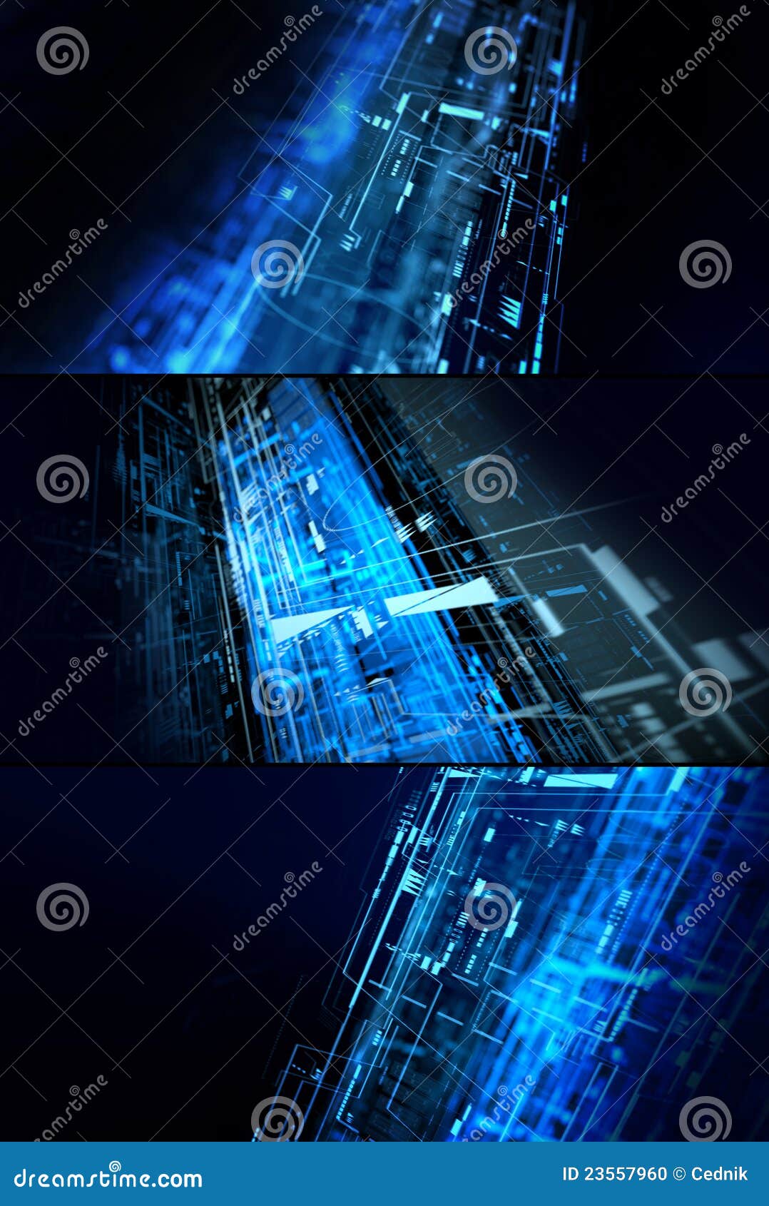 Abstract Complex Technology Concept Set Stock Illustration ...