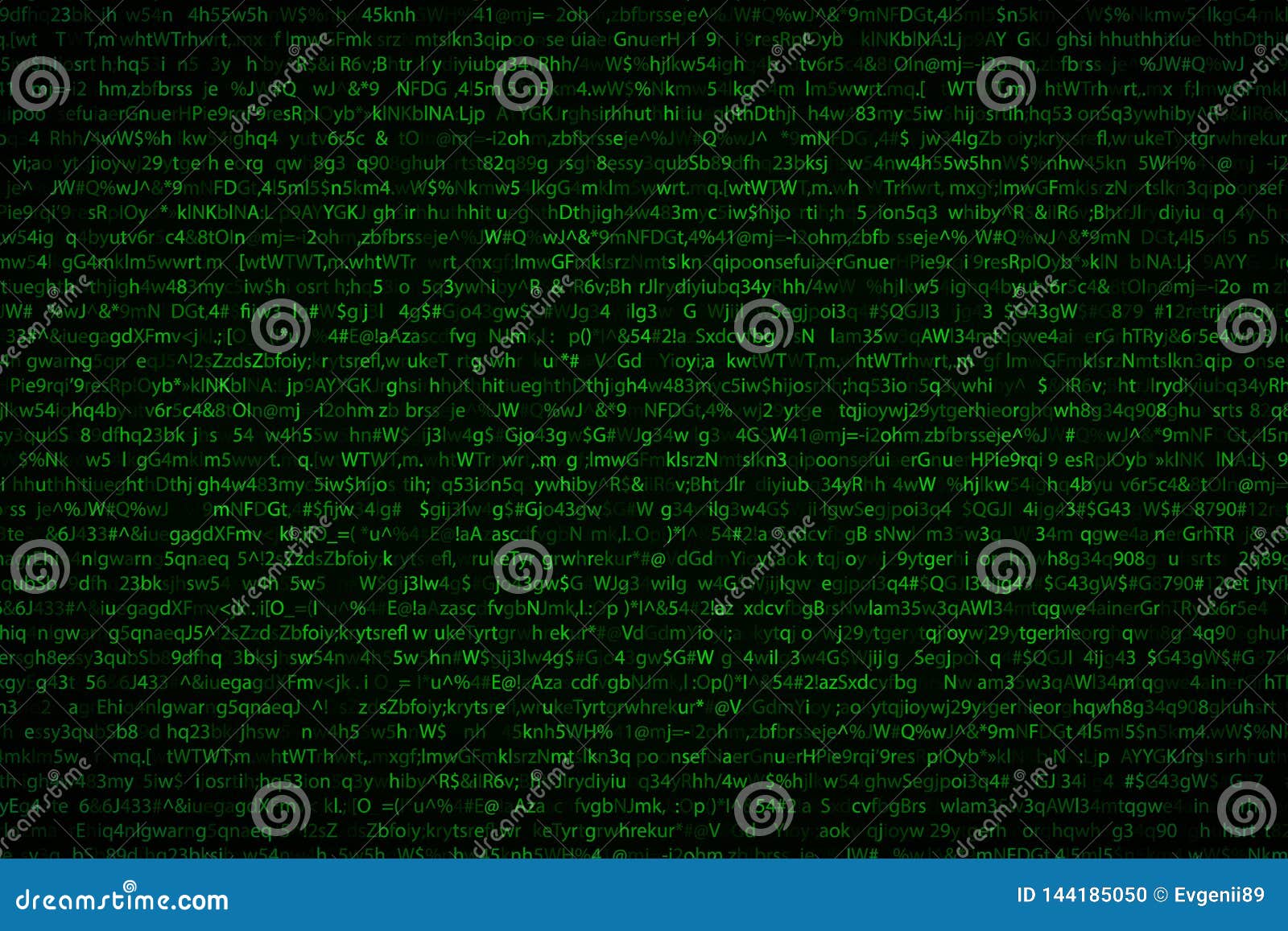 Abstract Complicated Crypto Symbols on Black, Data Encryption Binary ...