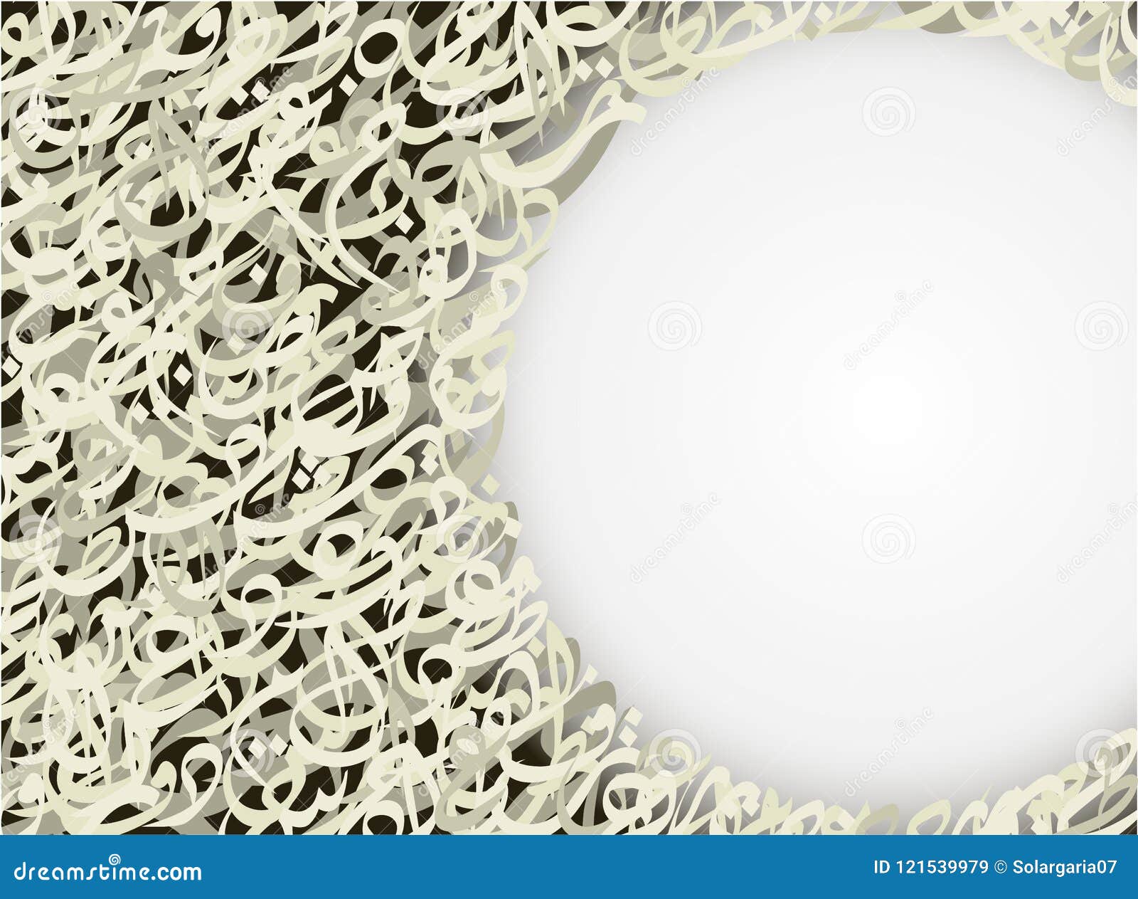 Abstract Composed from Arabic Letters Background-Vector Illustration ...