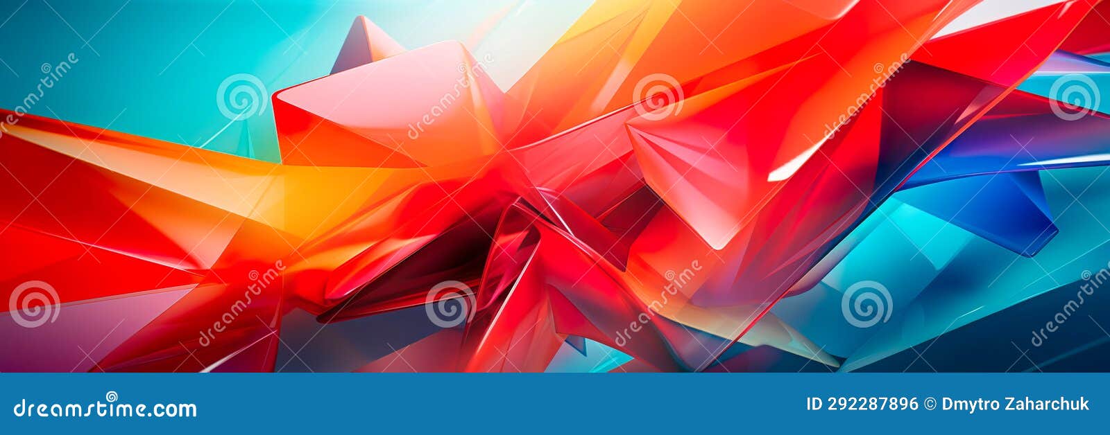 Abstract Composition Of Angular Geometric Forms And Lines Creating A Sense Of Movement And