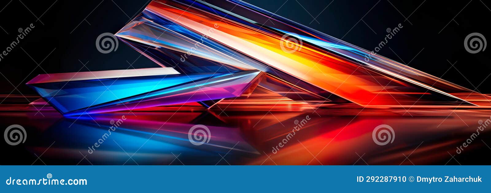 Abstract Composition Of Angular Geometric Forms And Lines Creating A Sense Of Movement And