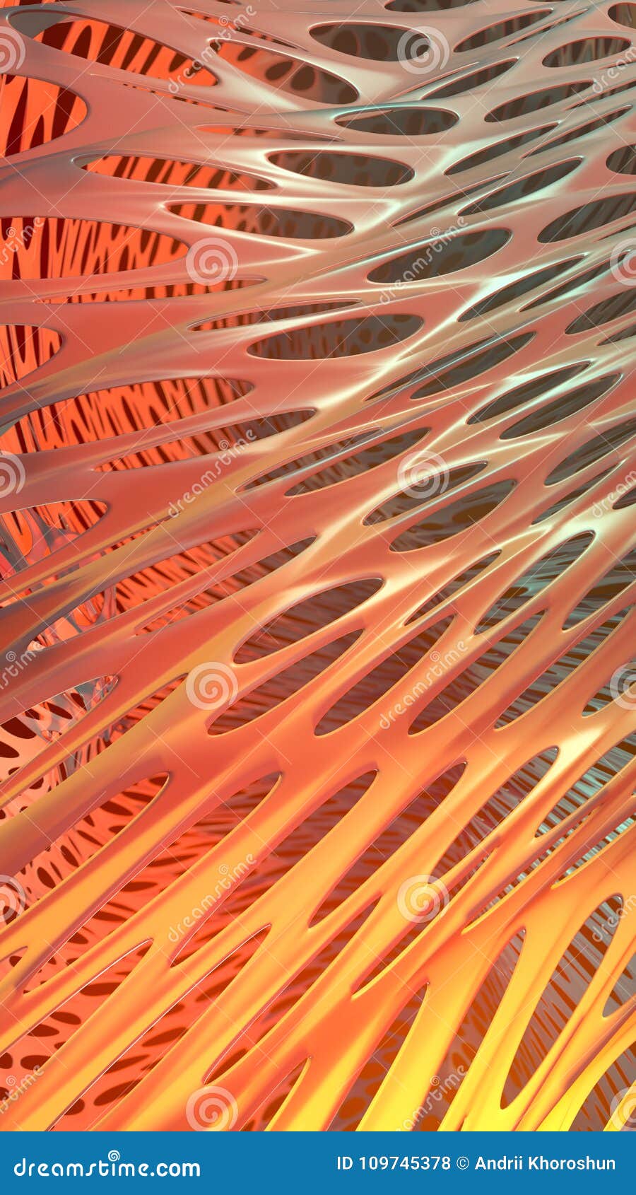 Abstract Composition with Architectural Futuristic Form. 3d Rendering ...