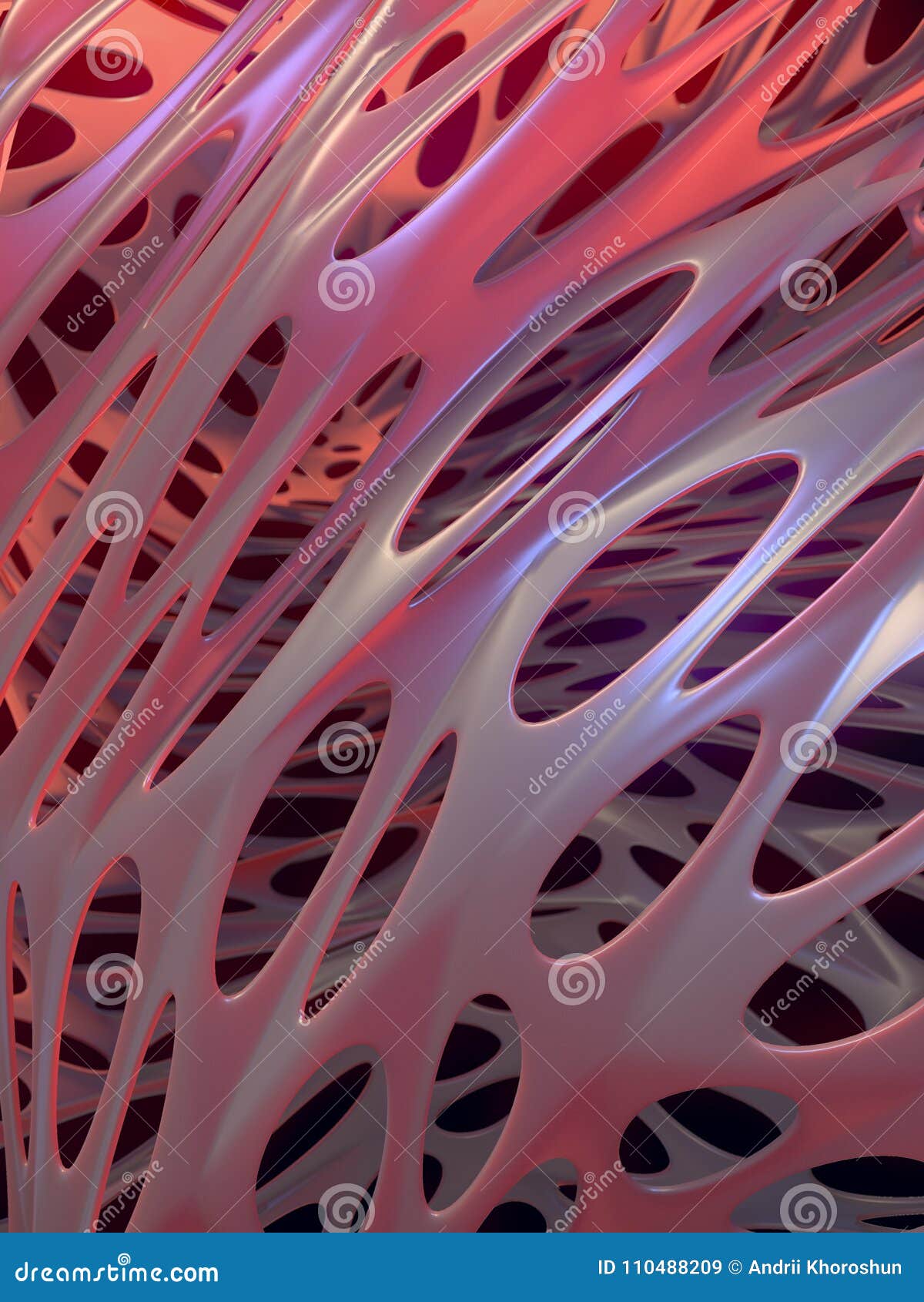 Abstract Composition with Architectural Futuristic Form. 3d Rendering ...