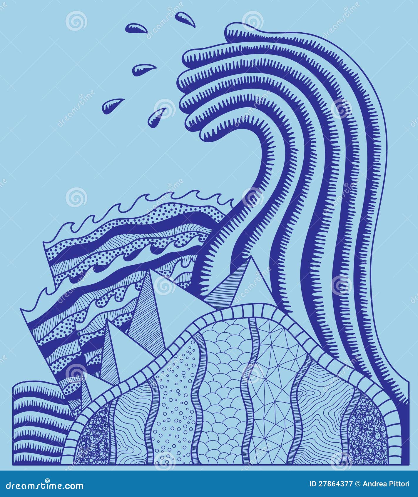 Abstract Composition: Big Wave Stock Vector - Illustration of wave ...