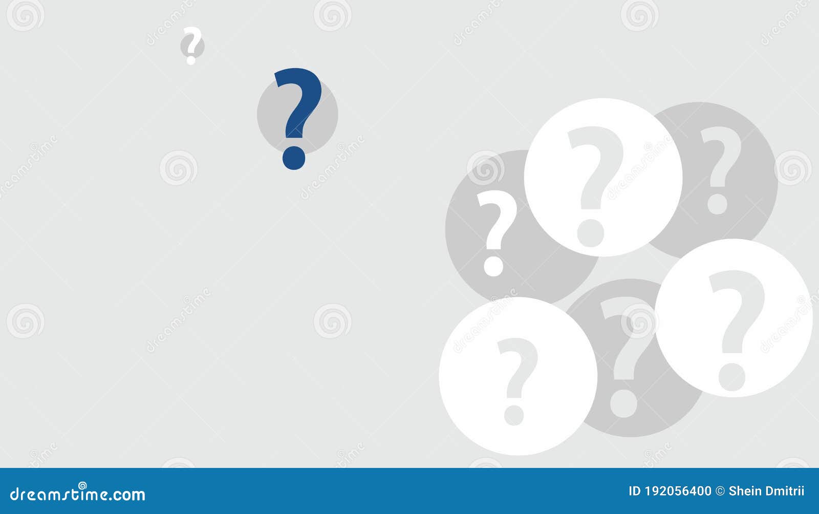 Abstract Composition with Black and Squares Circles and Question Marks ...