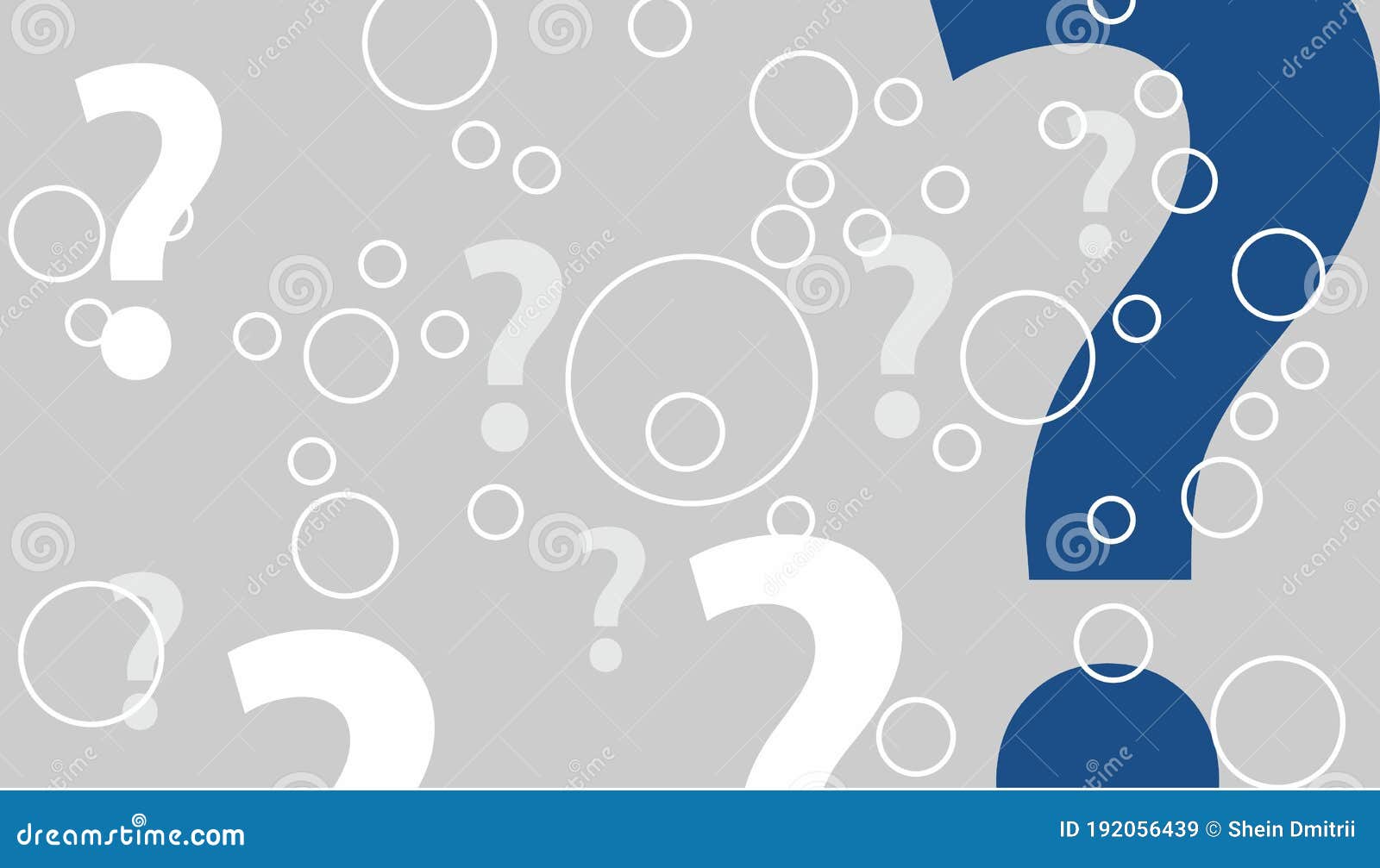 Abstract Composition with Black and Squares Circles and Question Marks ...