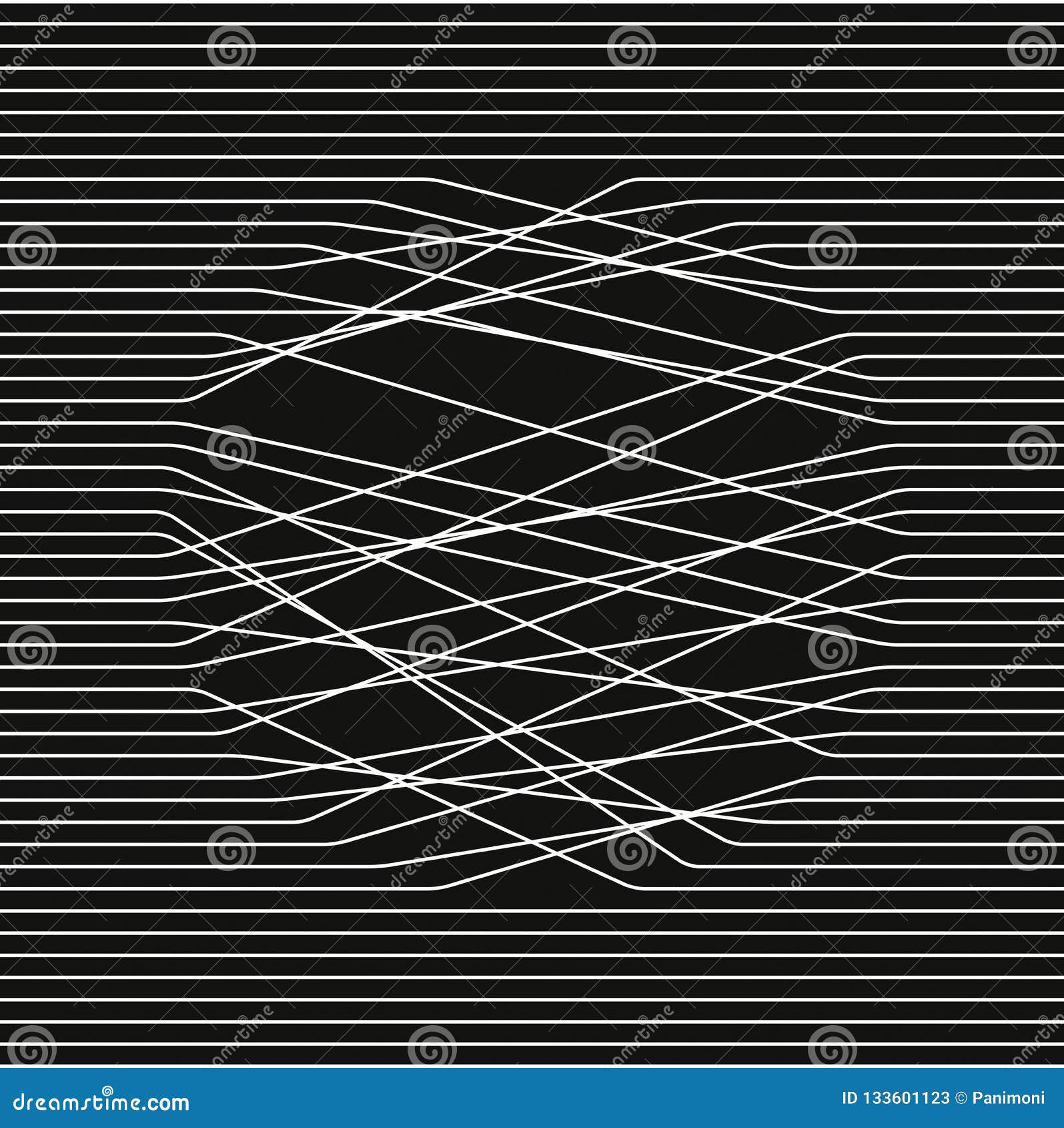 Abstract Composition. Black and White Illustration. Parallel Lines ...