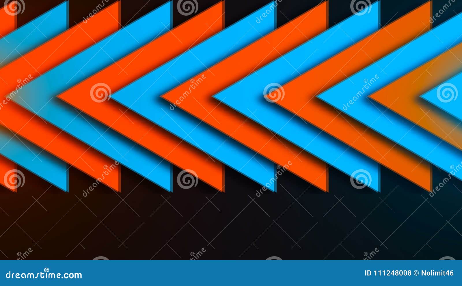 Abstract Composition of Bright Arrows Stock Illustration - Illustration ...