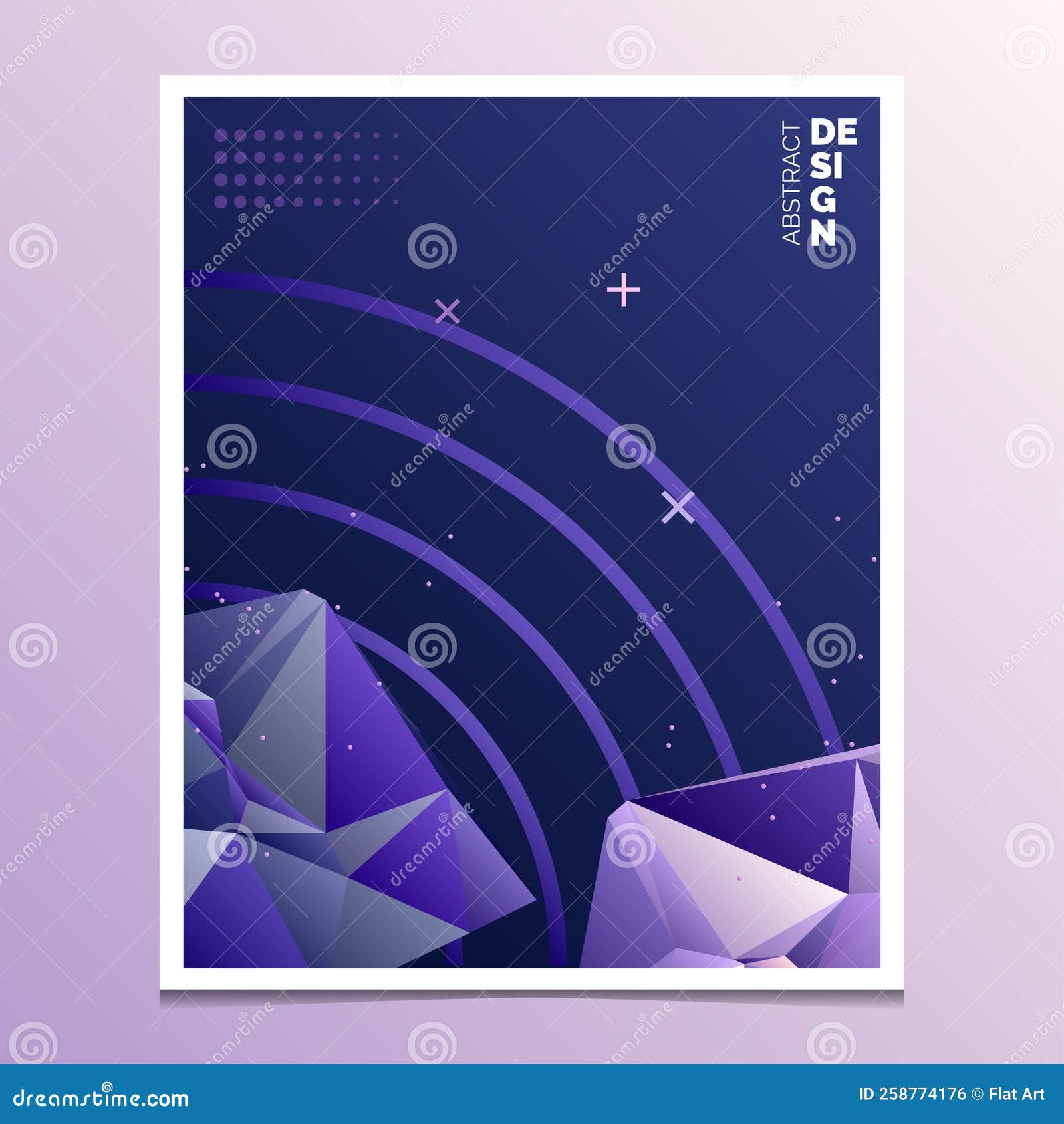 Abstract Composition. A4 Brochure Cover Design. Title Sheet Model ...