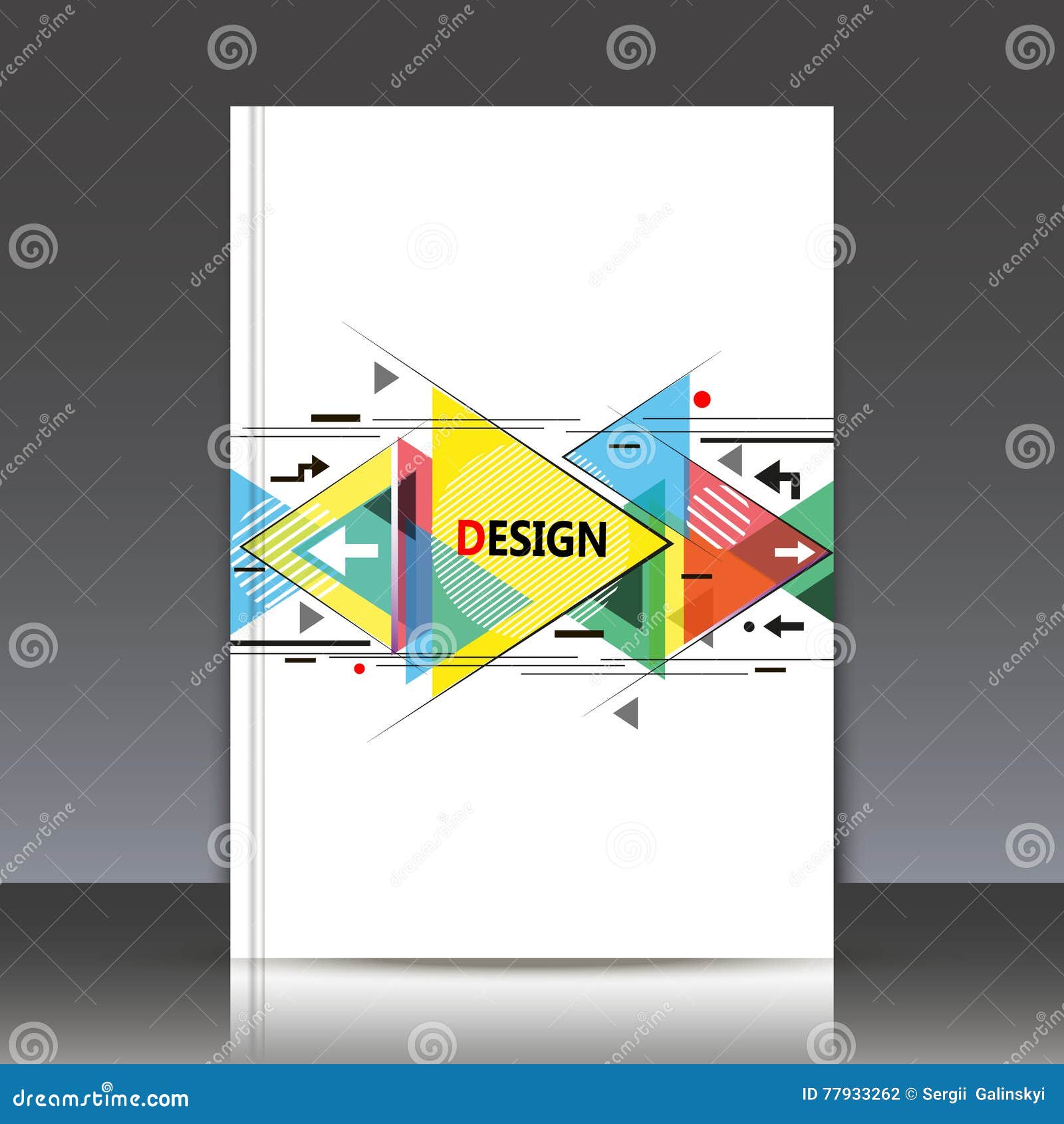 Abstract Composition, A4 Brochure Title Sheet, Geometric Shape, Flying ...