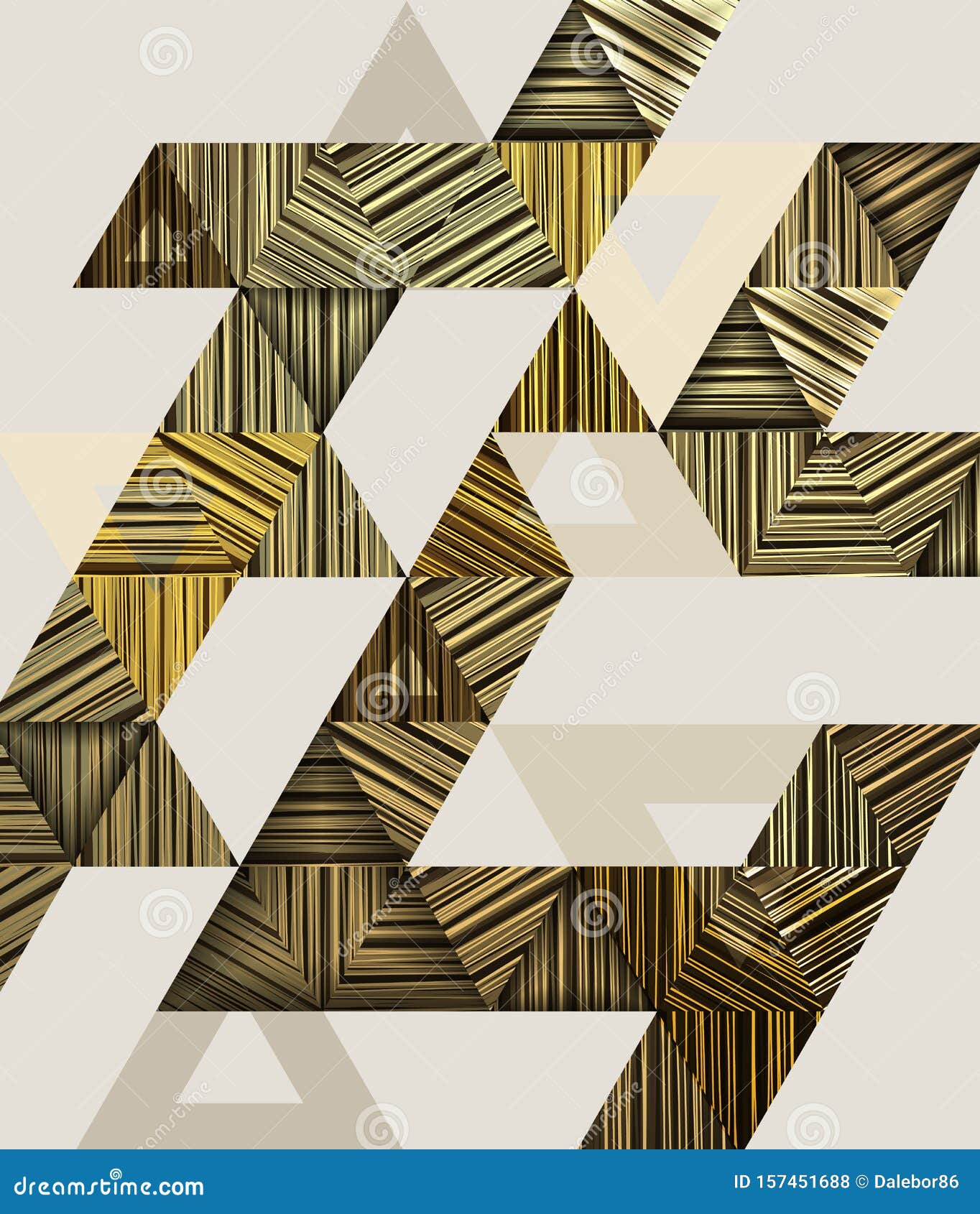 Brown Triangles Wallpaper With Grudge Texture Vector Illustration ...