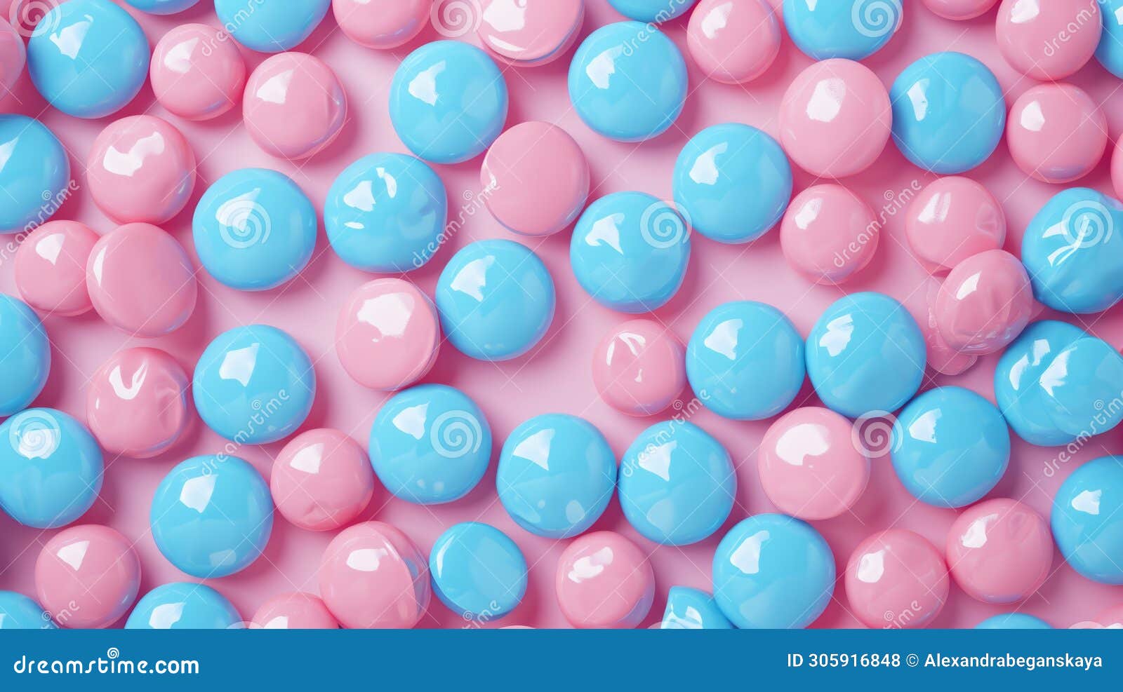 Surreal Candy Spheres Floating on Pink Stock Illustration ...