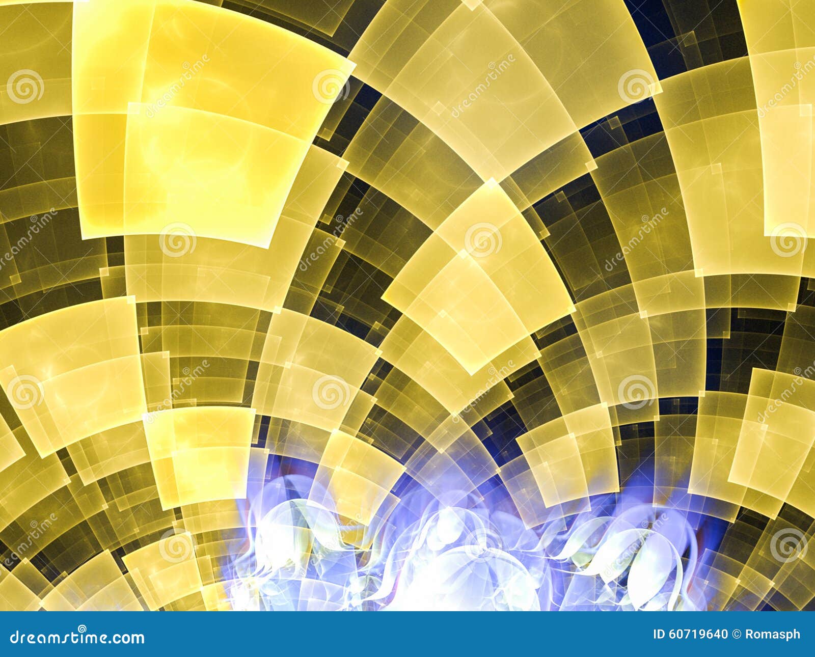 Abstract Composition with Circular Checkered Stock Illustration ...