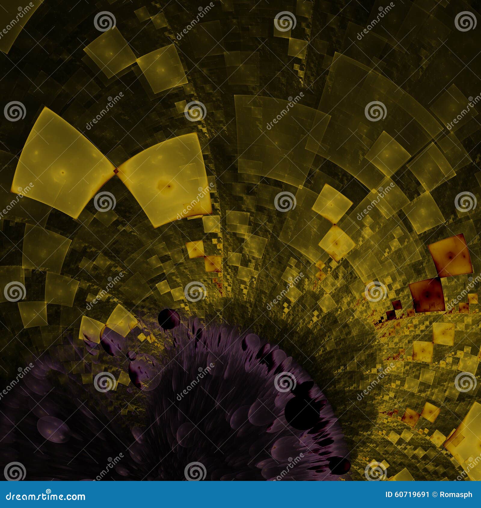 Abstract Composition with Circular Checkered Stock Illustration ...