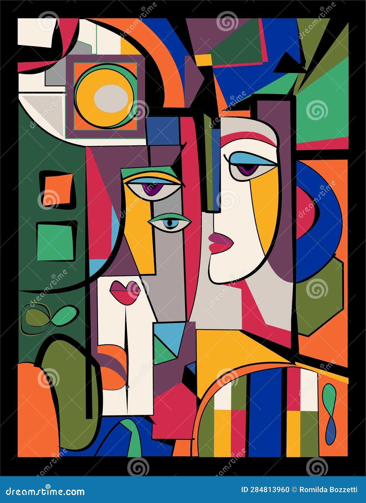 Abstract composition 23-41 stock vector. Illustration of painting ...