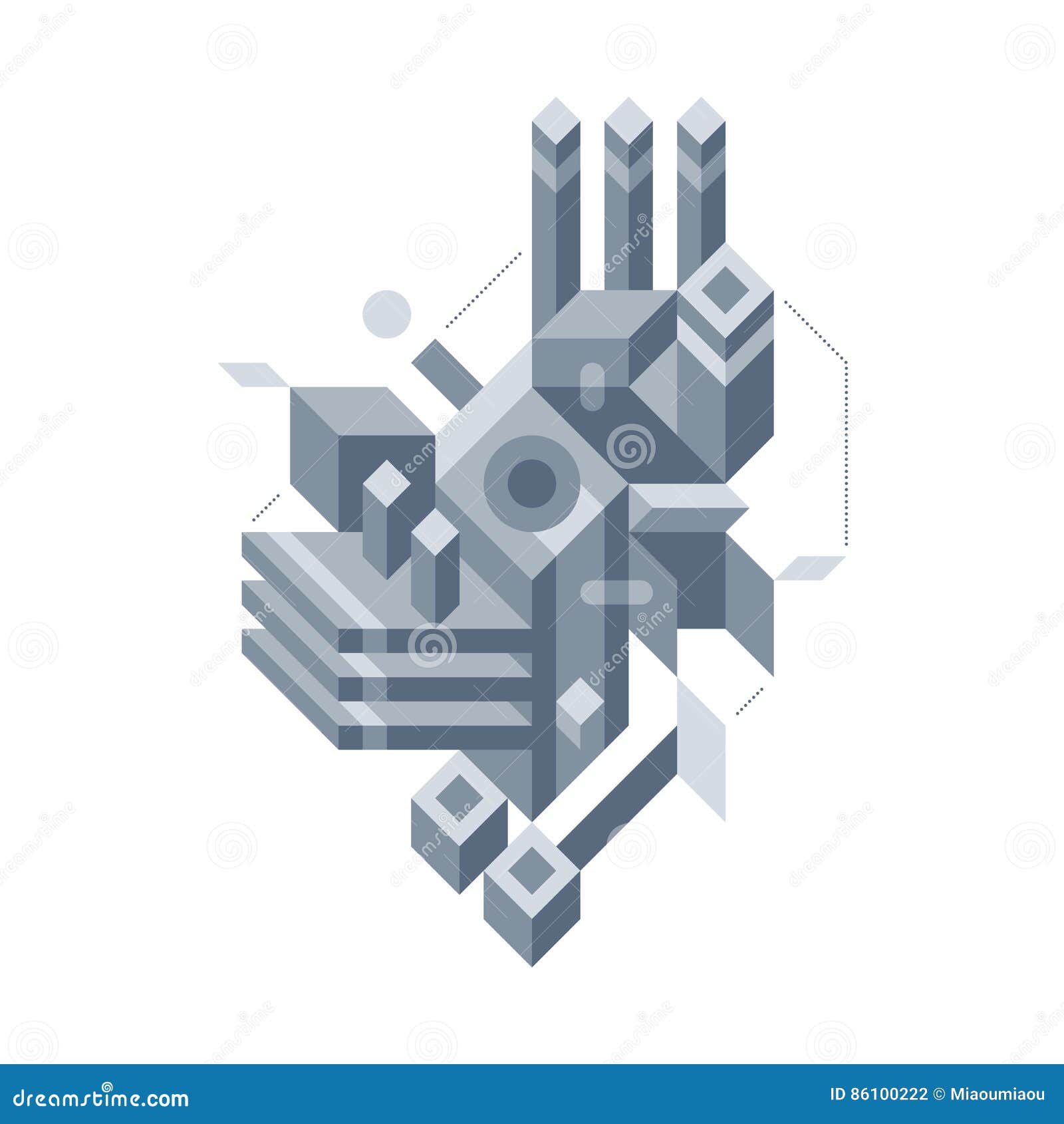 Abstract Composition of Complicated Geometric Shapes Stock Vector ...