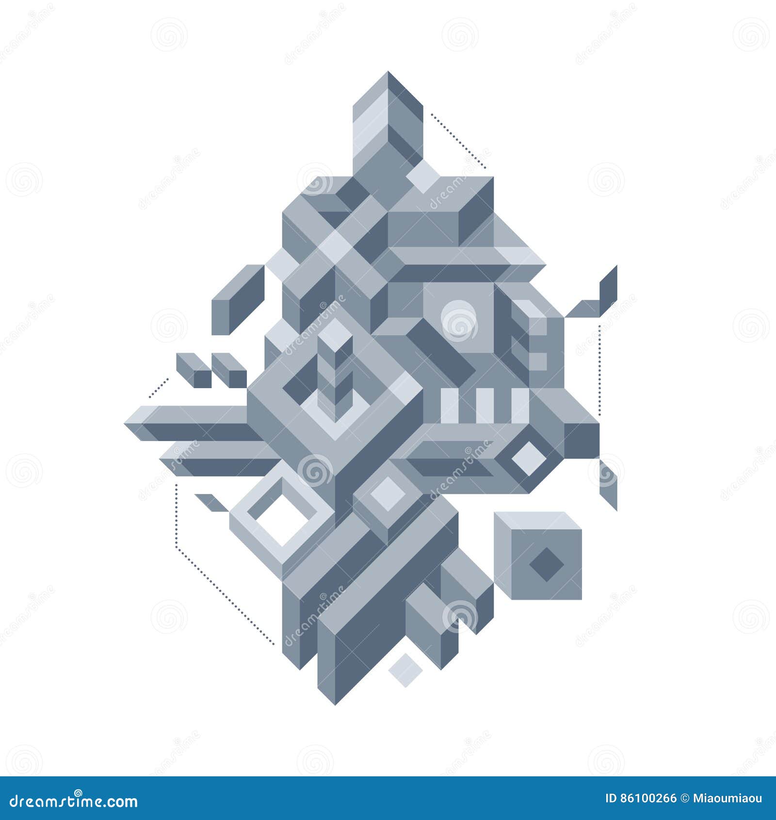 Abstract Composition of Complicated Geometric Shapes Stock Vector ...