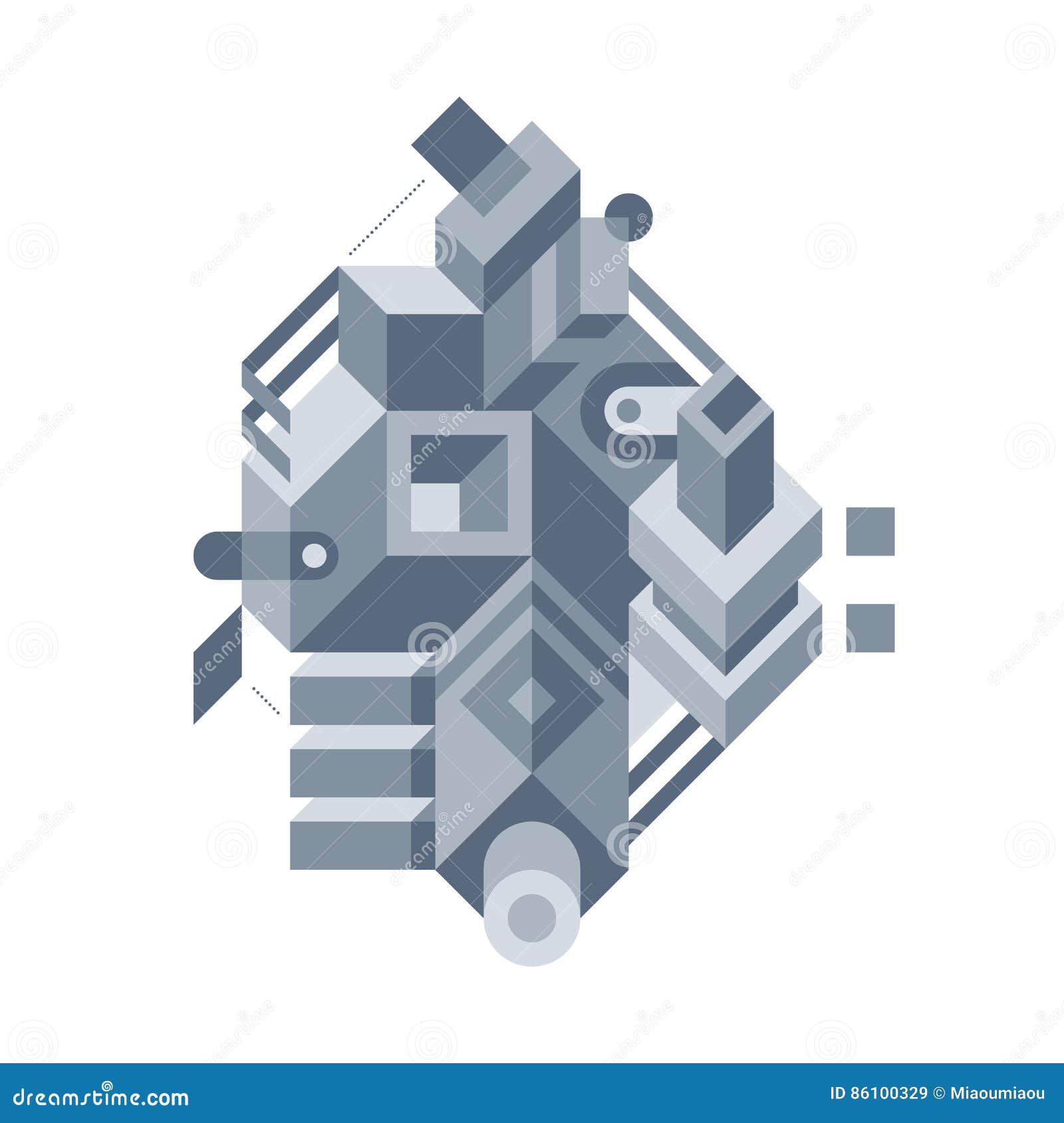 Abstract Composition of Complicated Geometric Shapes Stock Vector ...