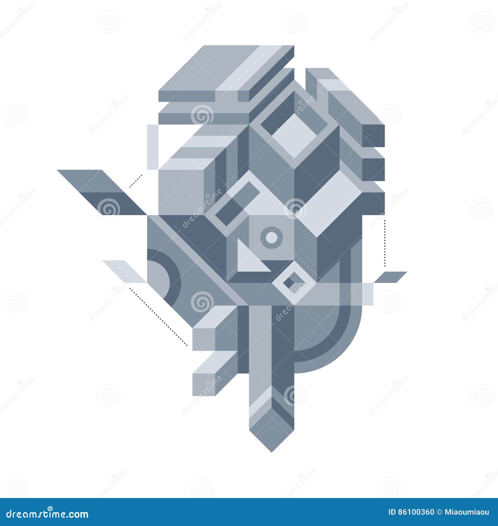 Abstract Composition of Complicated Geometric Shapes Stock Vector ...