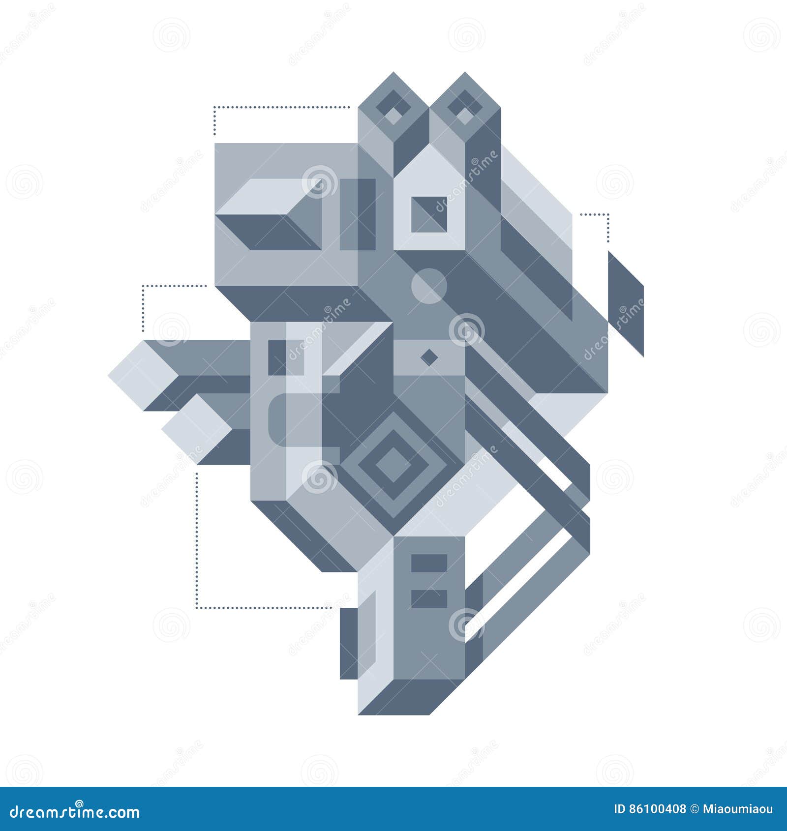 Abstract Composition of Complicated Geometric Shapes Stock Vector ...