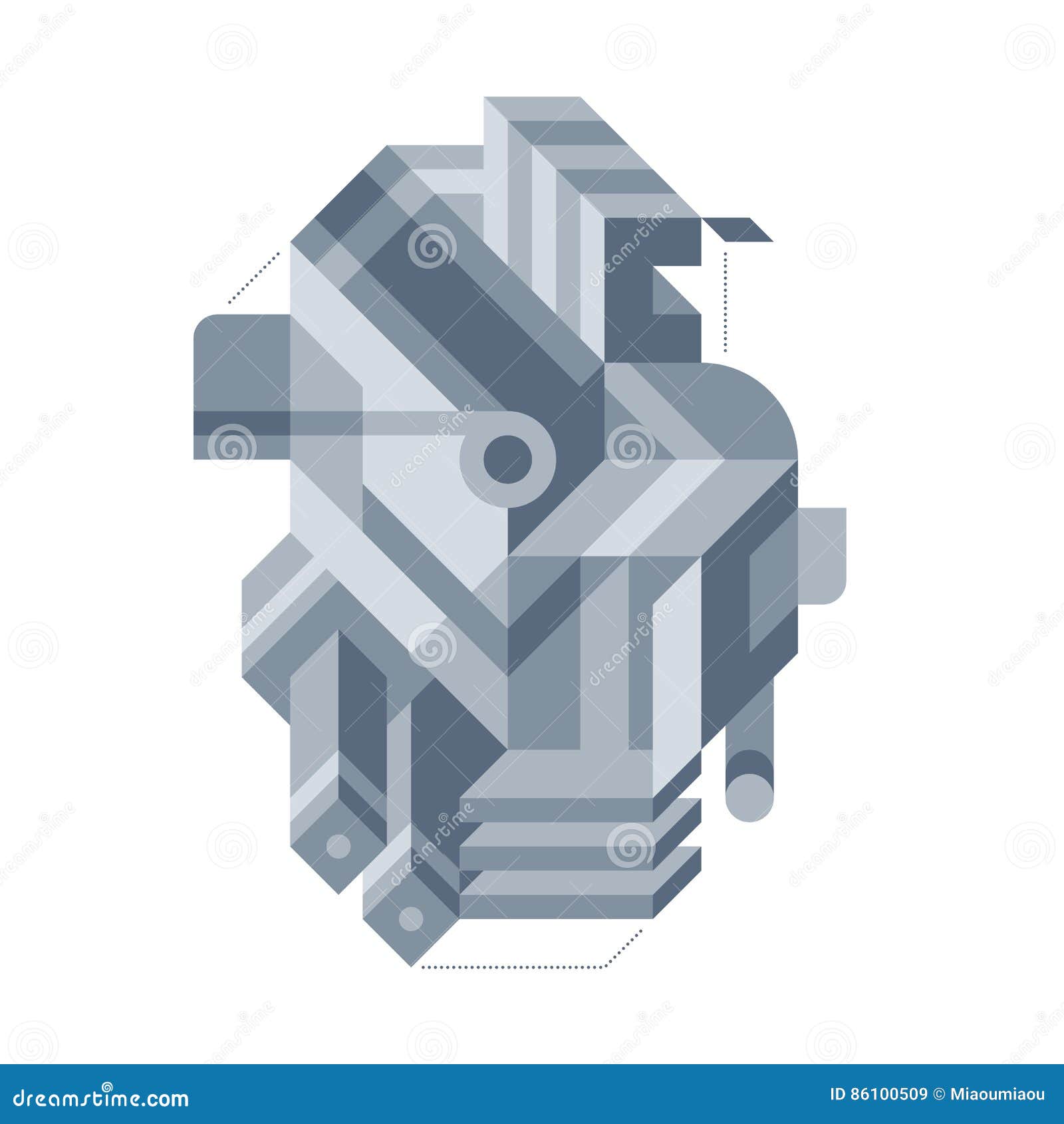 Abstract Composition of Complicated Geometric Shapes Stock Vector ...