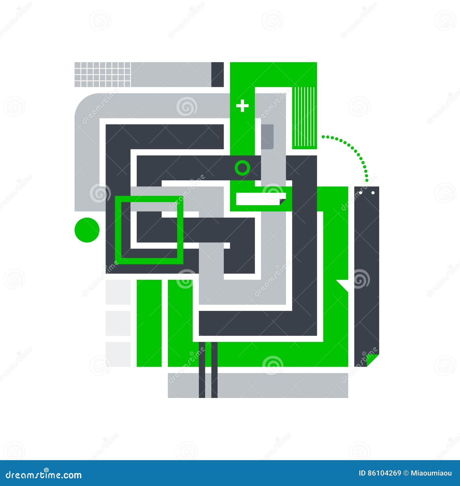 Abstract Composition with Crossing Lines Stock Vector - Illustration of ...