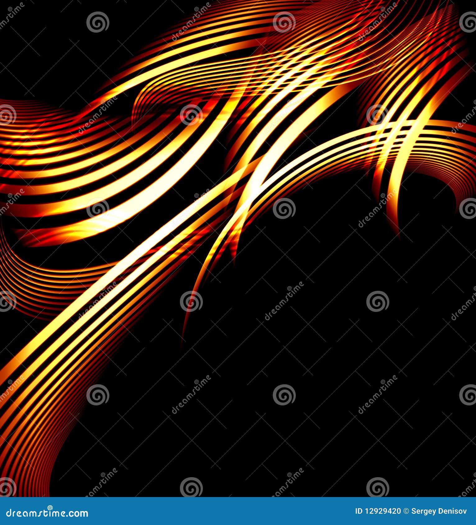 Abstract Composition of Curved Bands Stock Illustration - Illustration ...