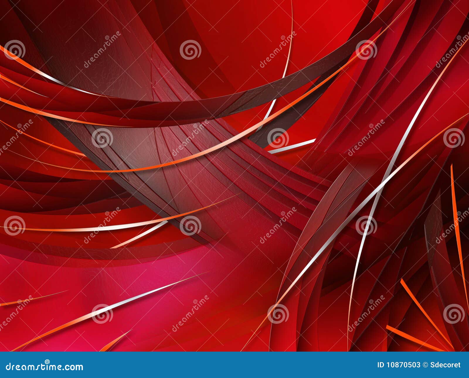 Abstract Composition with Curves, Lines, Gradients Stock Illustration ...