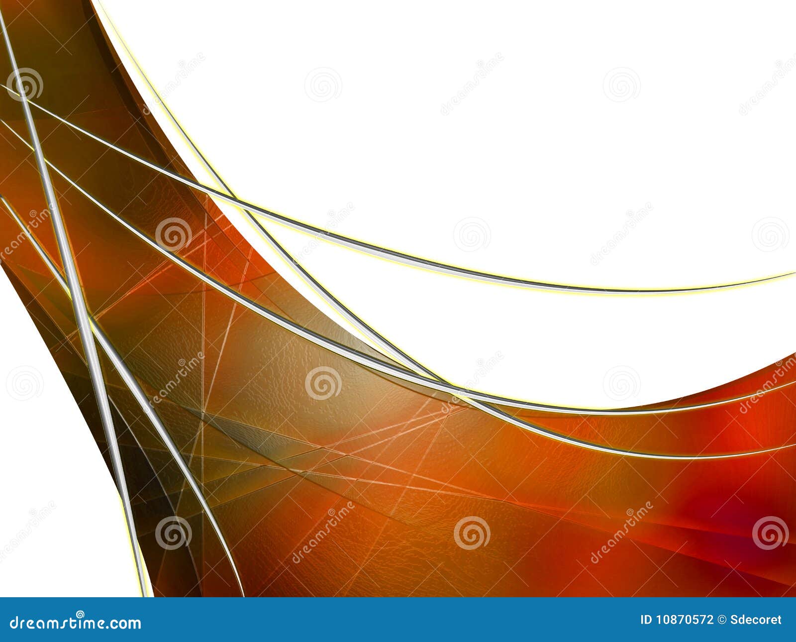 Abstract Composition with Curves, Lines, Gradients Stock Illustration ...