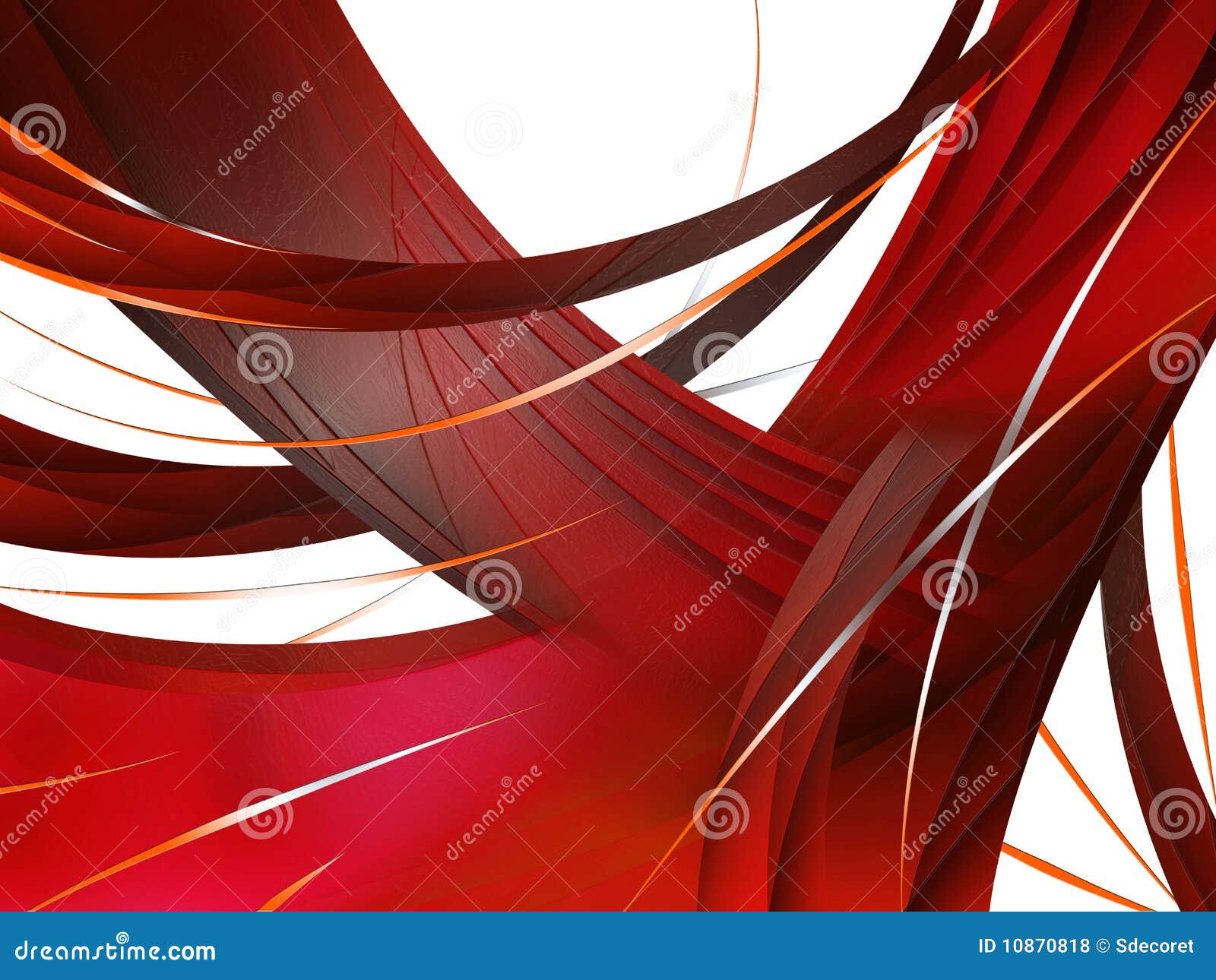 Abstract Composition with Curves, Lines, Gradients Stock Illustration ...