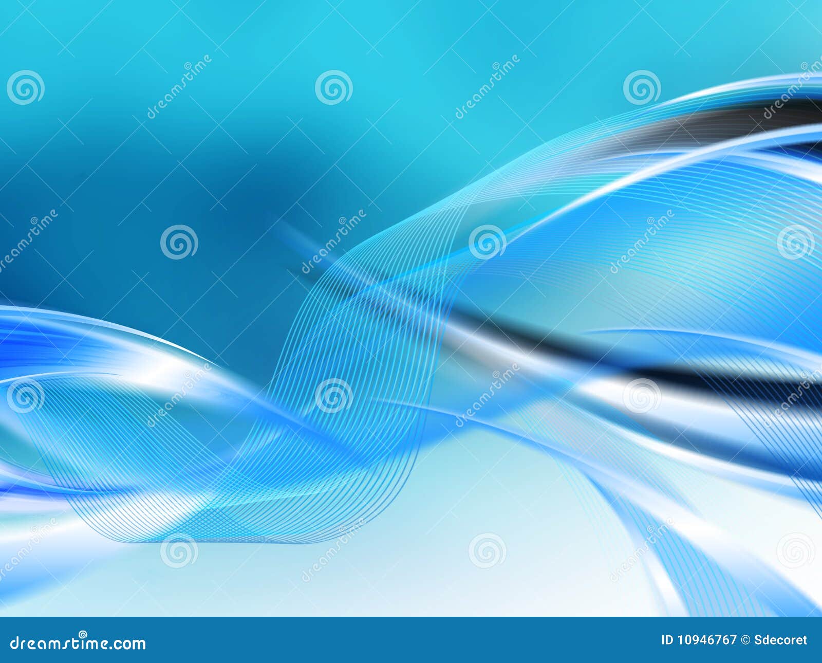 Abstract Composition with Curves, Lines, Gradients Stock Illustration ...