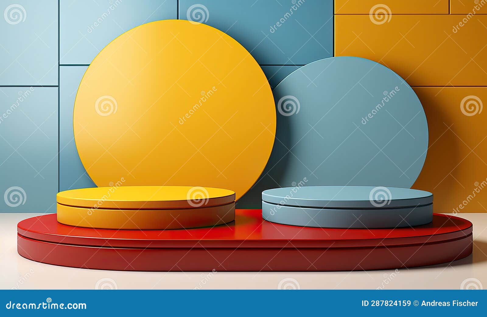 Abstract Composition, 3D Platform for Product Presentation. Stock Image ...