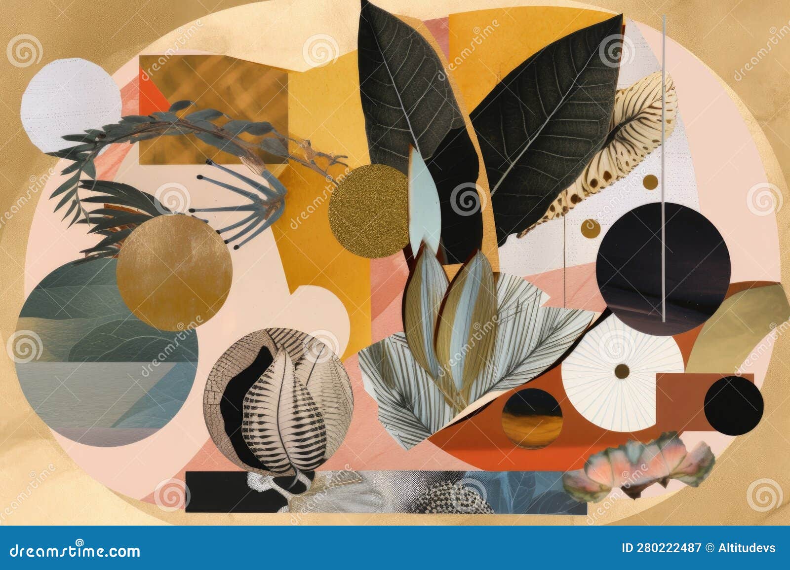 Abstract Composition of Deconstructed and Fragmented Shapes Stock ...