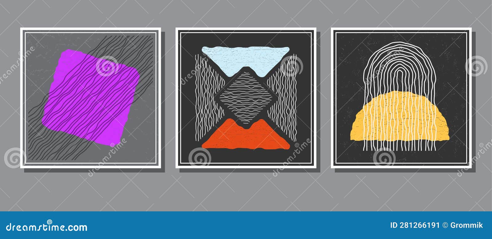 Abstract Composition of Distorted Geometric Shapes Stock Vector ...