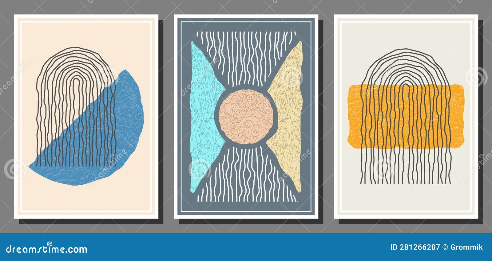 Abstract Composition of Distorted Geometric Shapes Stock Vector ...