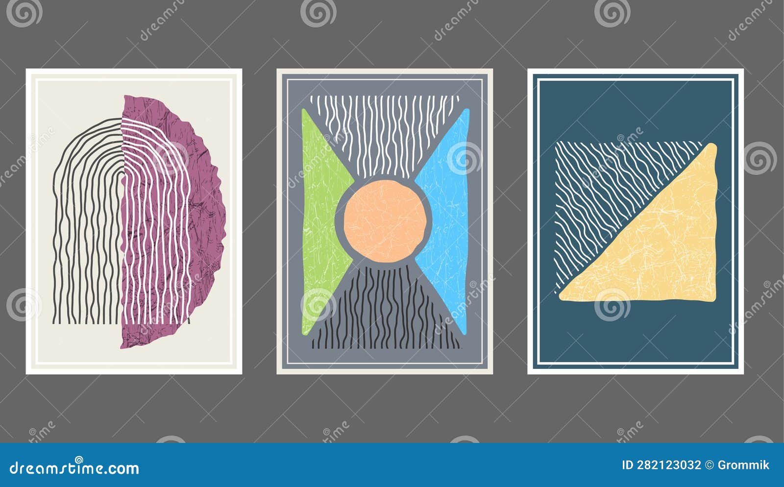 Abstract Composition of Distorted Geometric Shapes Stock Vector ...