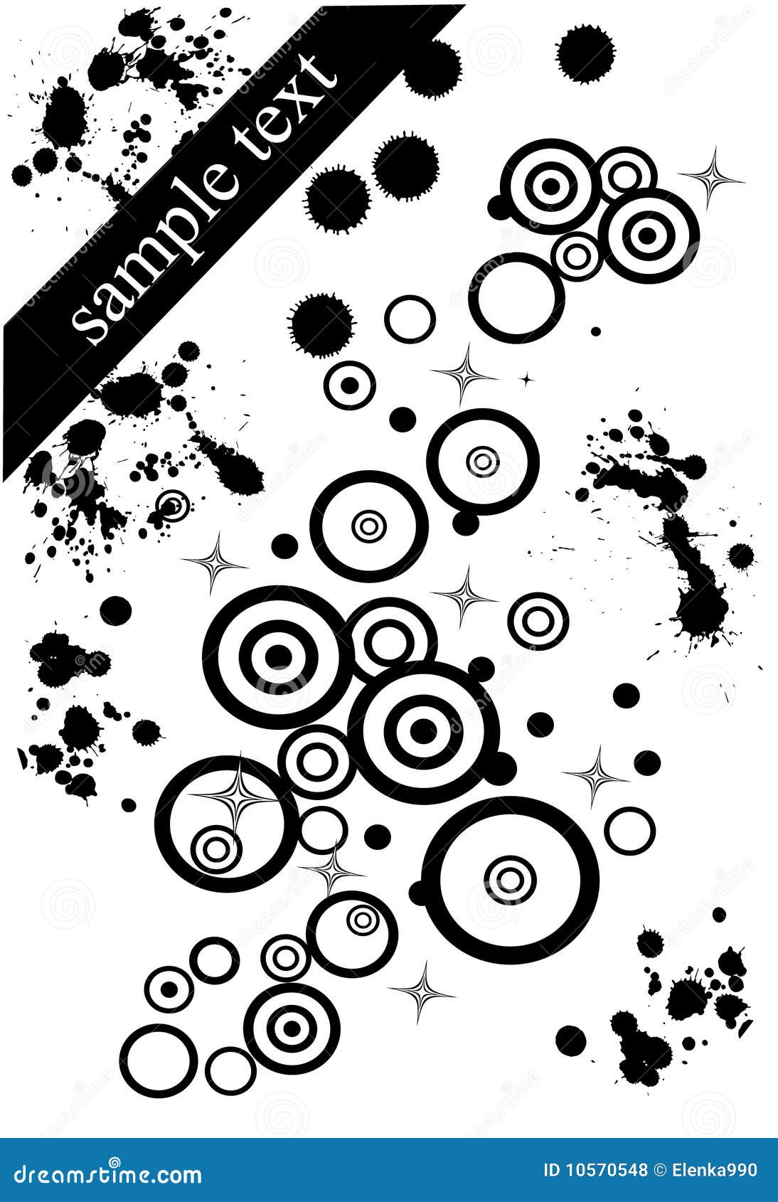 Abstract Composition from Dot and Circles Stock Vector - Illustration ...