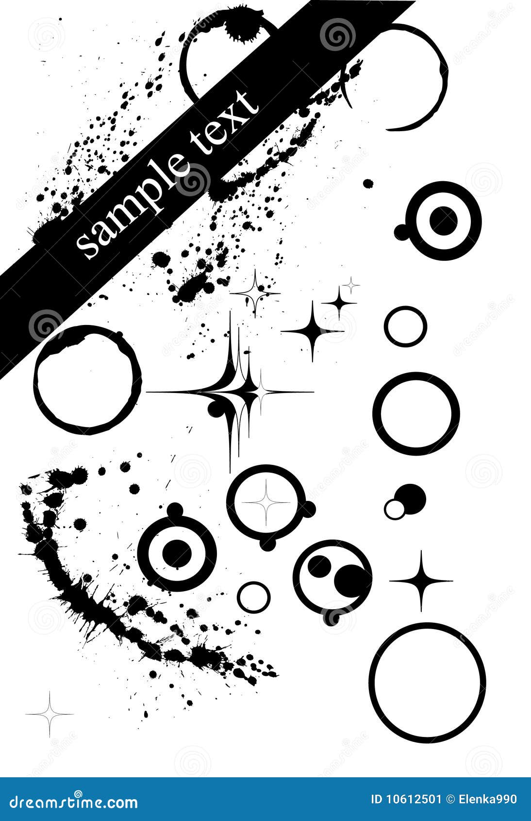 Abstract Composition from Dot and Circles Stock Vector - Illustration ...