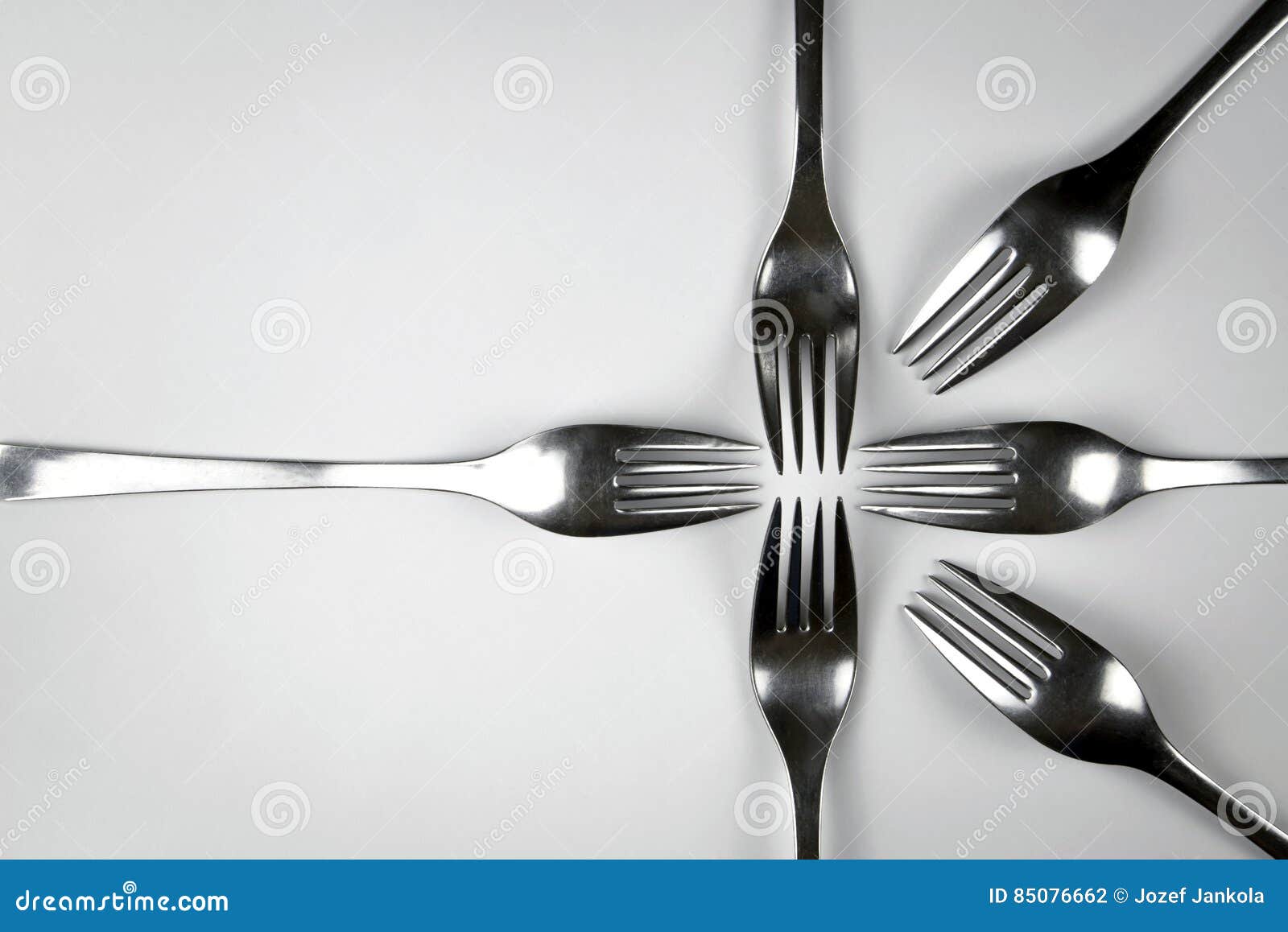 Abstract Composition of Forks Stock Photo - Image of round, studio ...
