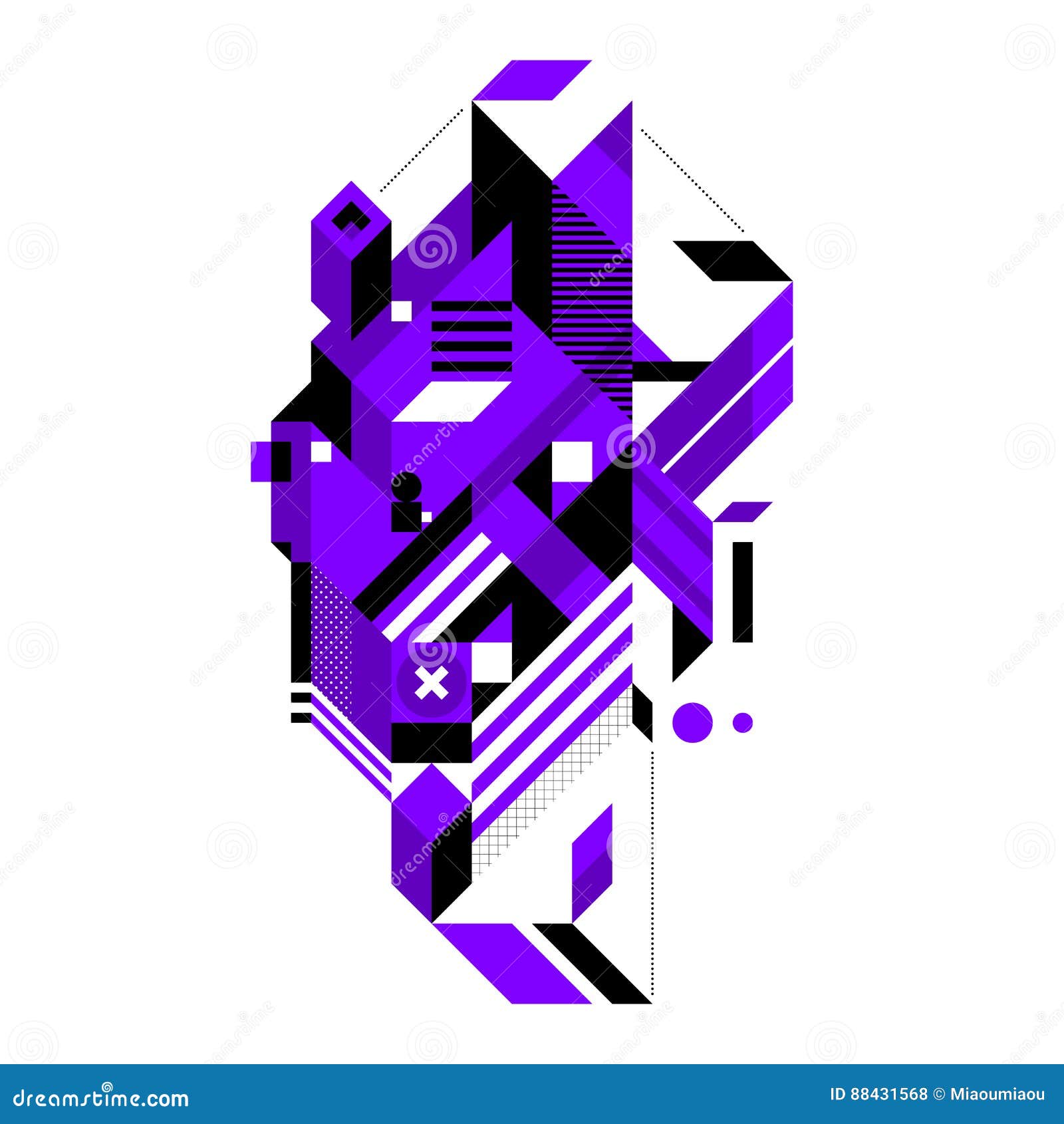 Abstract Composition of Geometric Shapes Stock Vector - Illustration of ...