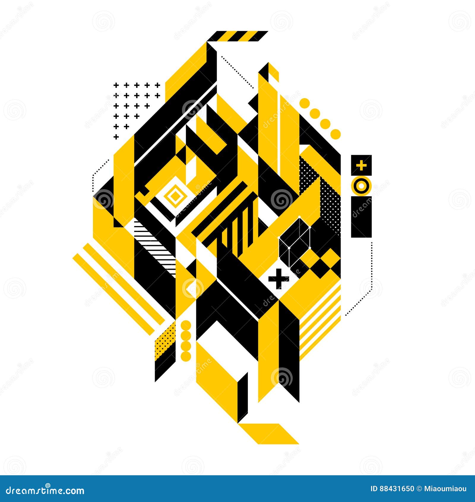 Abstract Composition of Geometric Shapes Stock Vector - Illustration of ...